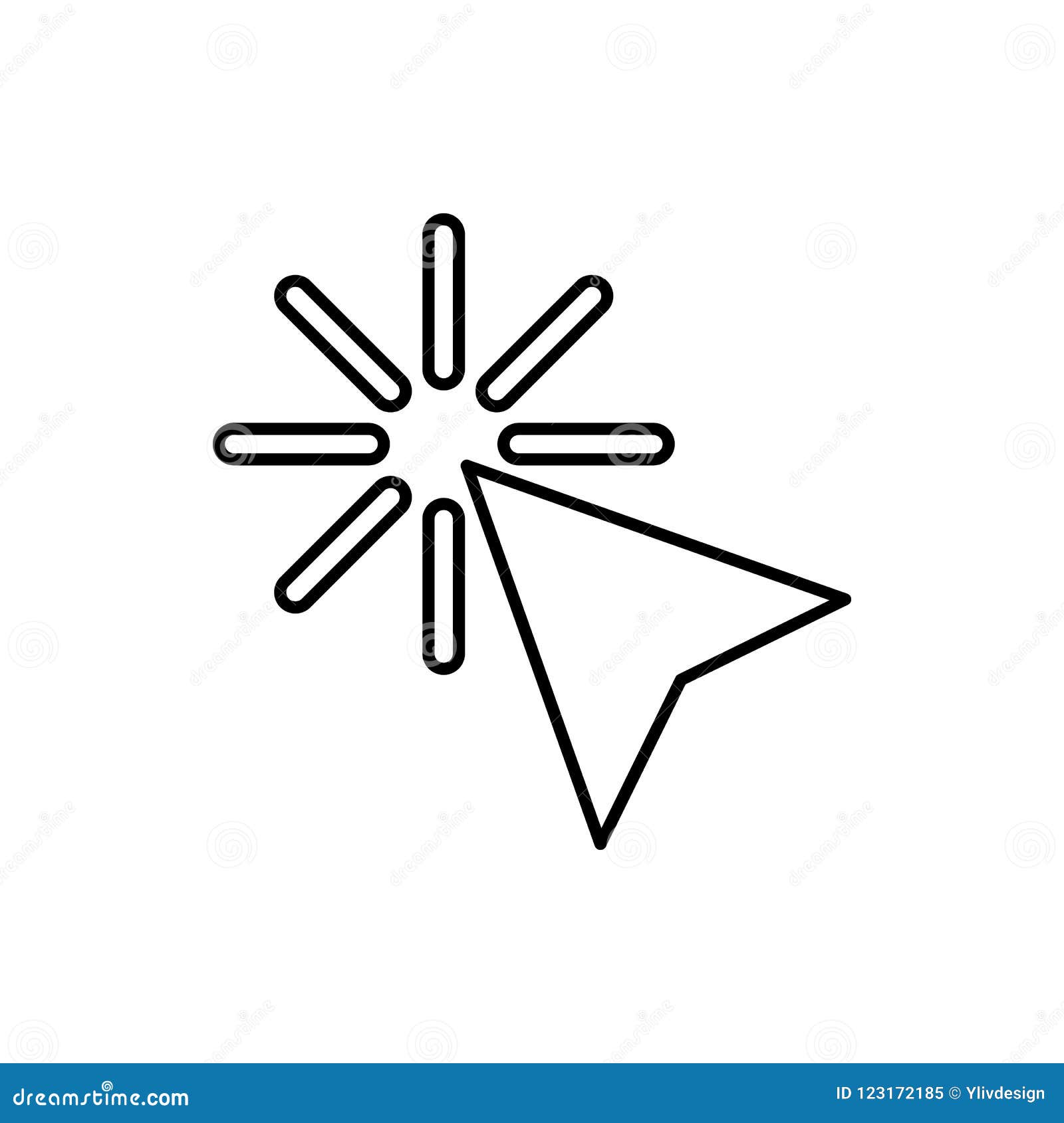 Icono Del Tecleo, Estilo Del Esquema Stock de ilustración - Ilustración ...