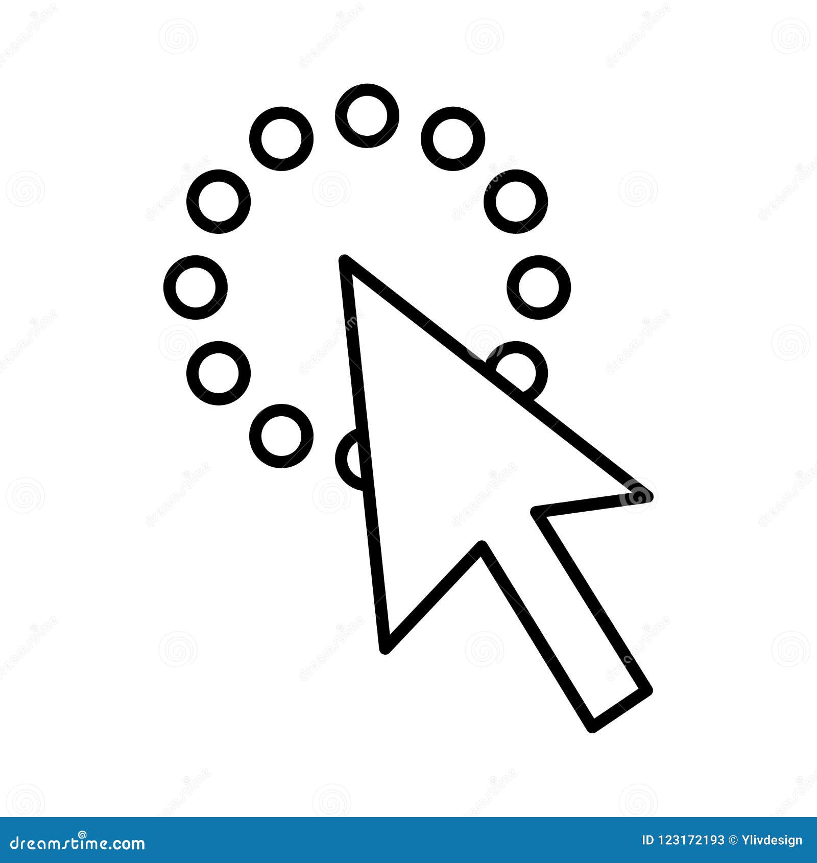 Icono Del Tecleo, Estilo Del Esquema Stock de ilustración - Ilustración ...