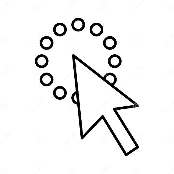 Icono Del Tecleo, Estilo Del Esquema Stock de ilustración - Ilustración ...