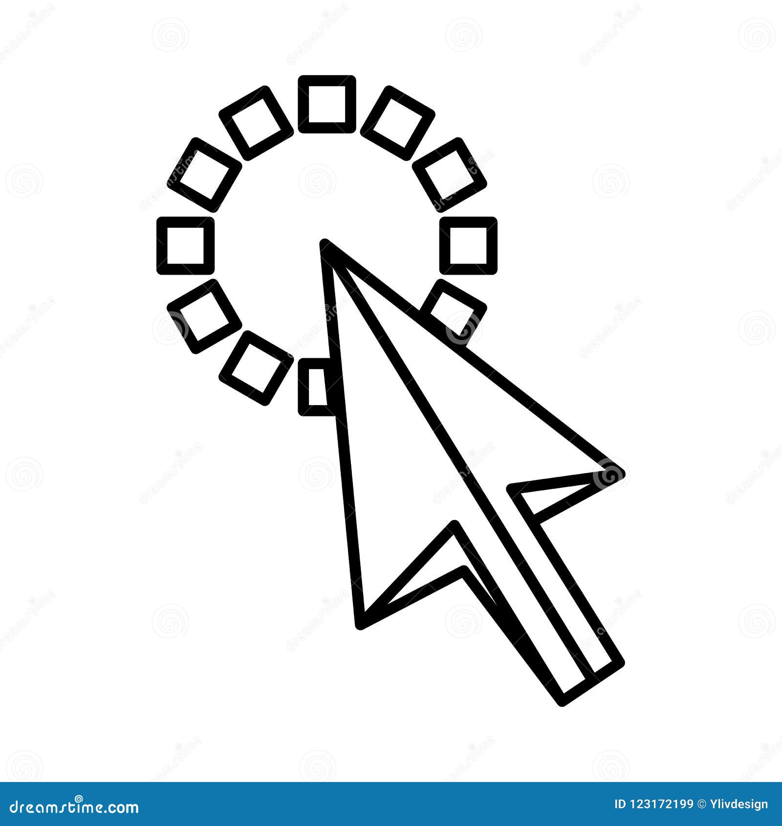 Icono Del Tecleo, Estilo Del Esquema Stock de ilustración - Ilustración ...