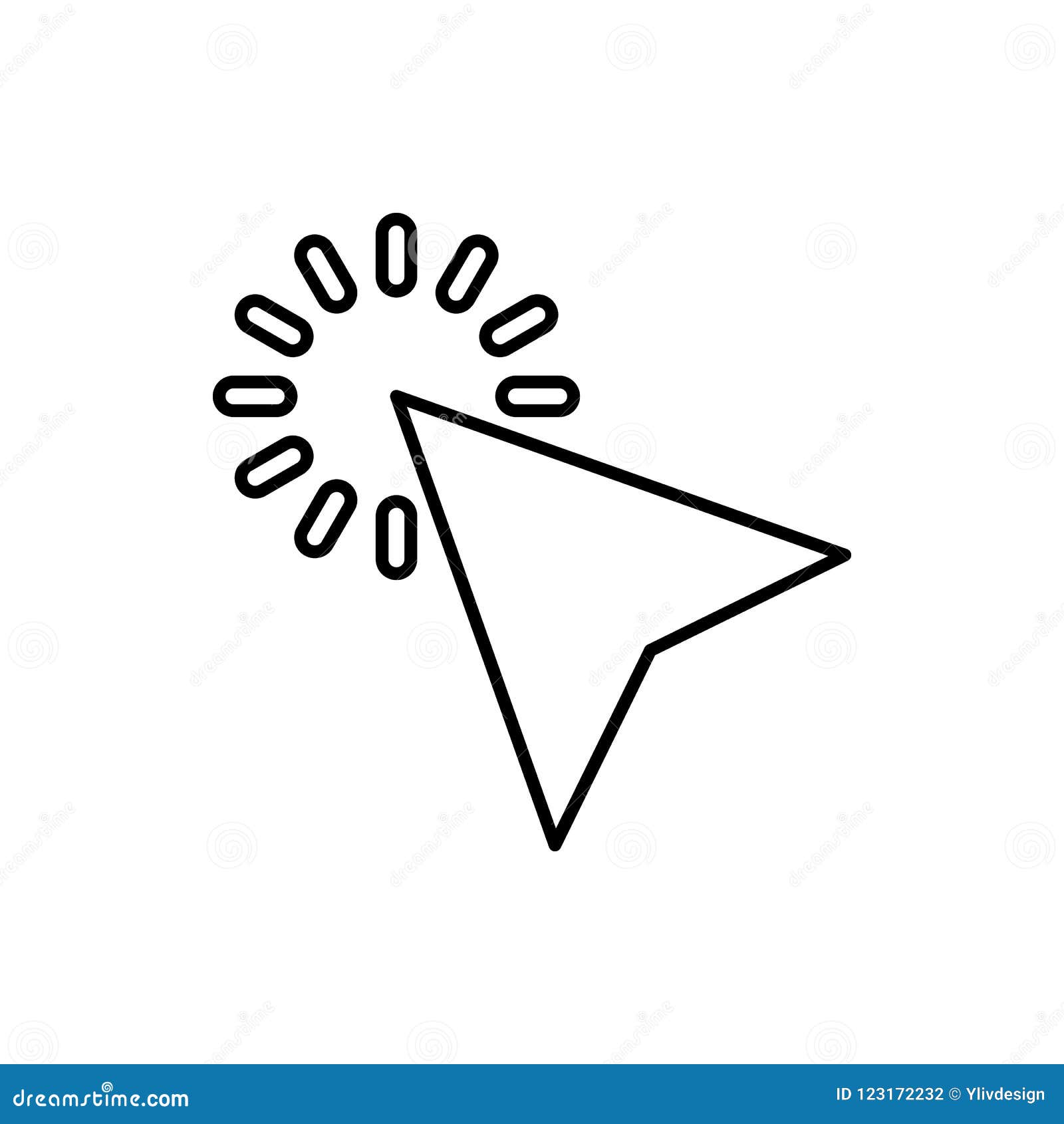 Icono Del Tecleo, Estilo Del Esquema Stock de ilustración - Ilustración ...