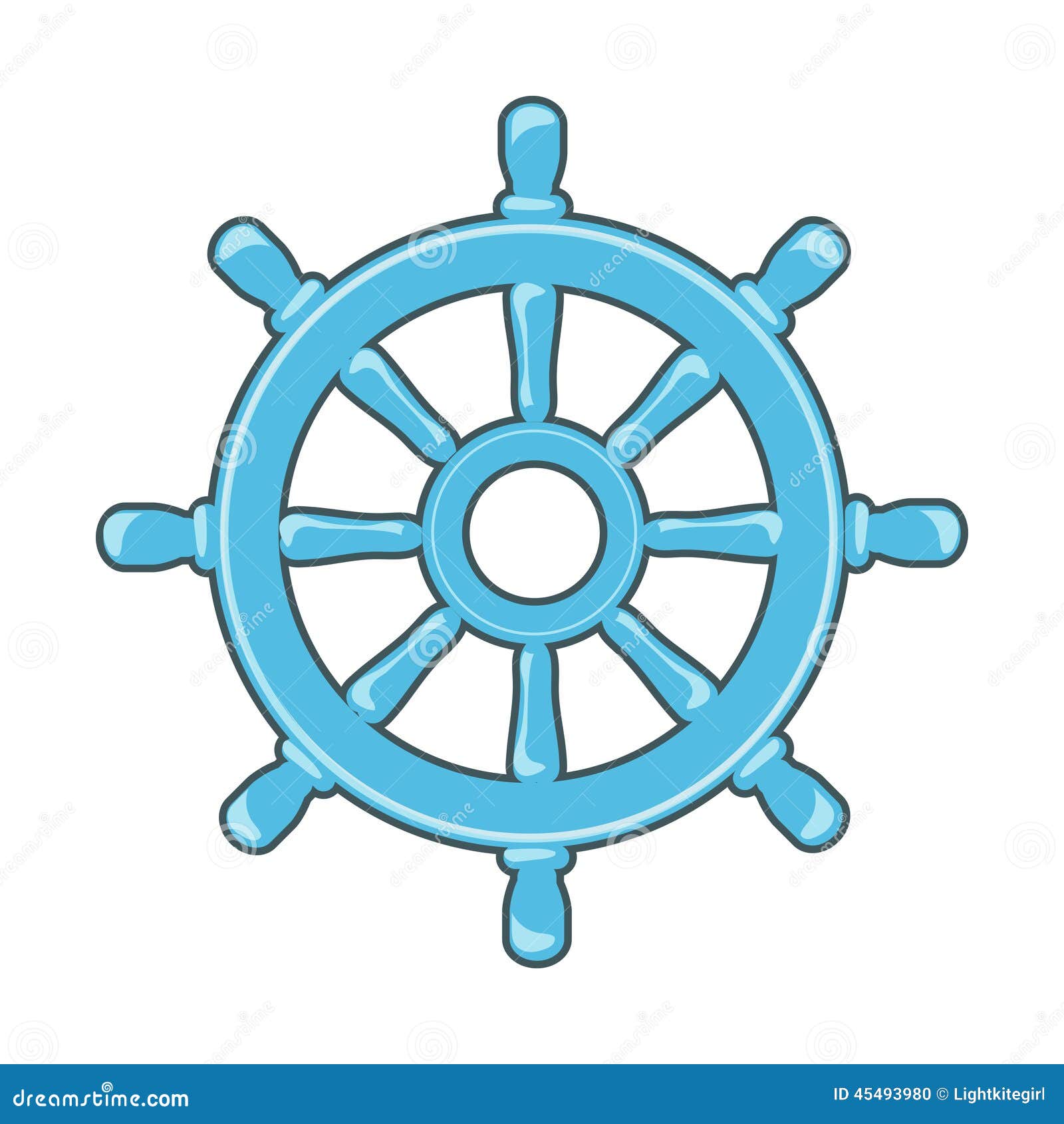 Icono Del Timón Ilustración del Vector - Imagen: 45493980