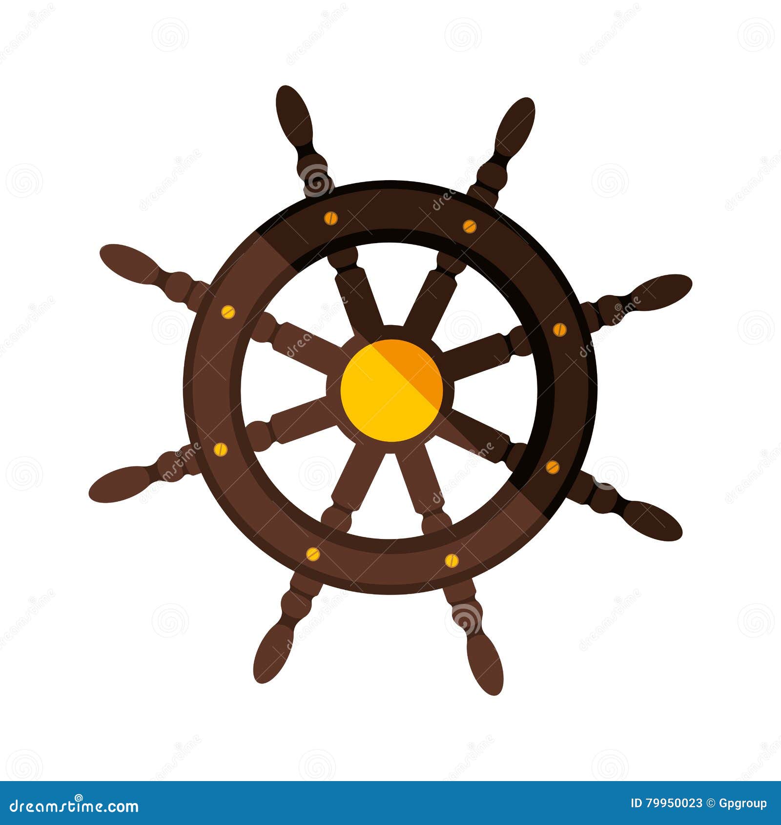 Icono del timón del barco ilustración del vector. Ilustración de equipo ...