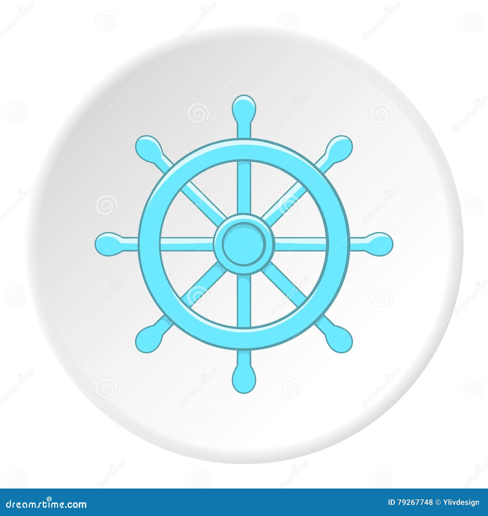 Icono Del Timón, Estilo Plano Ilustración del Vector - Ilustración de ...