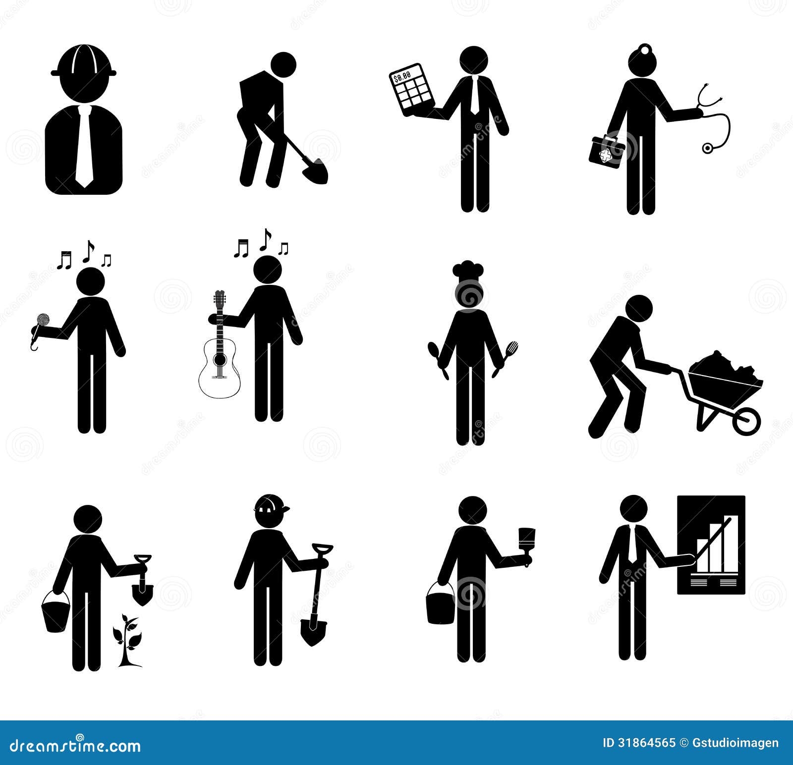 Icono del trabajador ilustración del vector. Ilustración de hombre ...