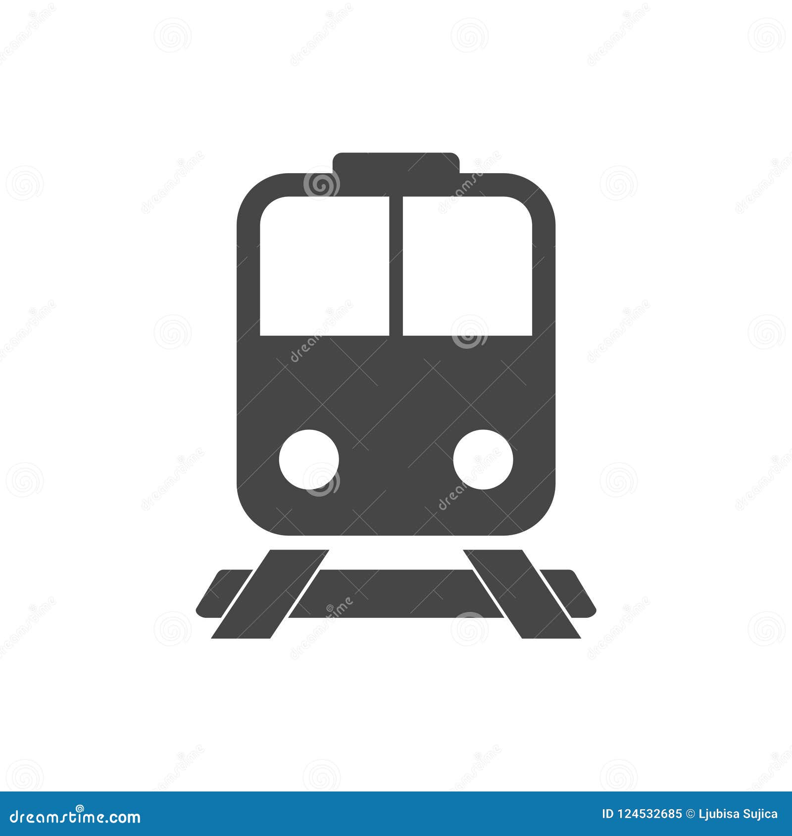Icono del tren ilustración del vector. Ilustración de pasajero - 124532685
