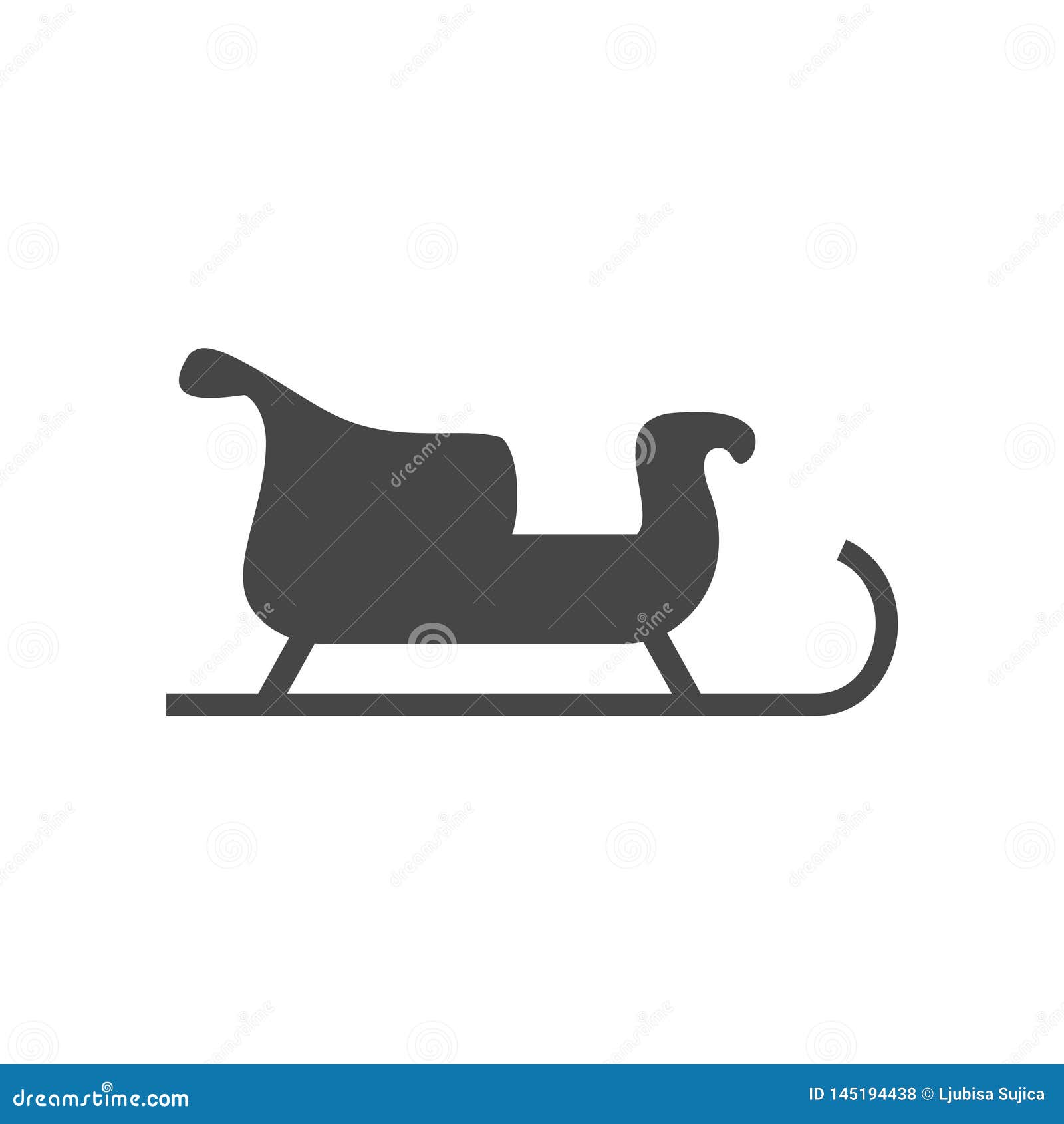 Icono Del Trineo - Ejemplo Del Vector Con La Sombra Larga Ilustración ...