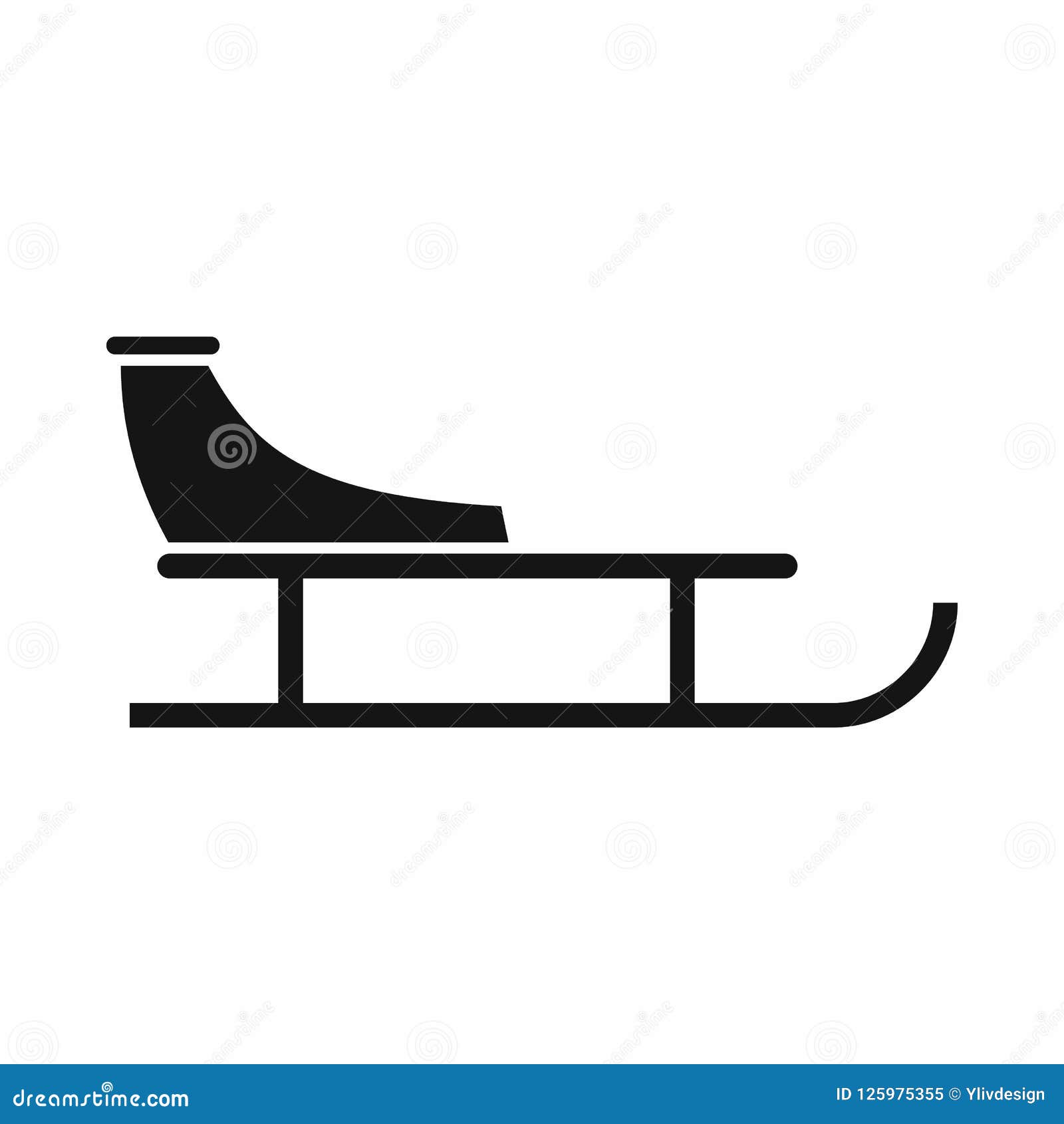 Icono Del Trineo, Estilo Simple Stock de ilustración - Ilustración de ...