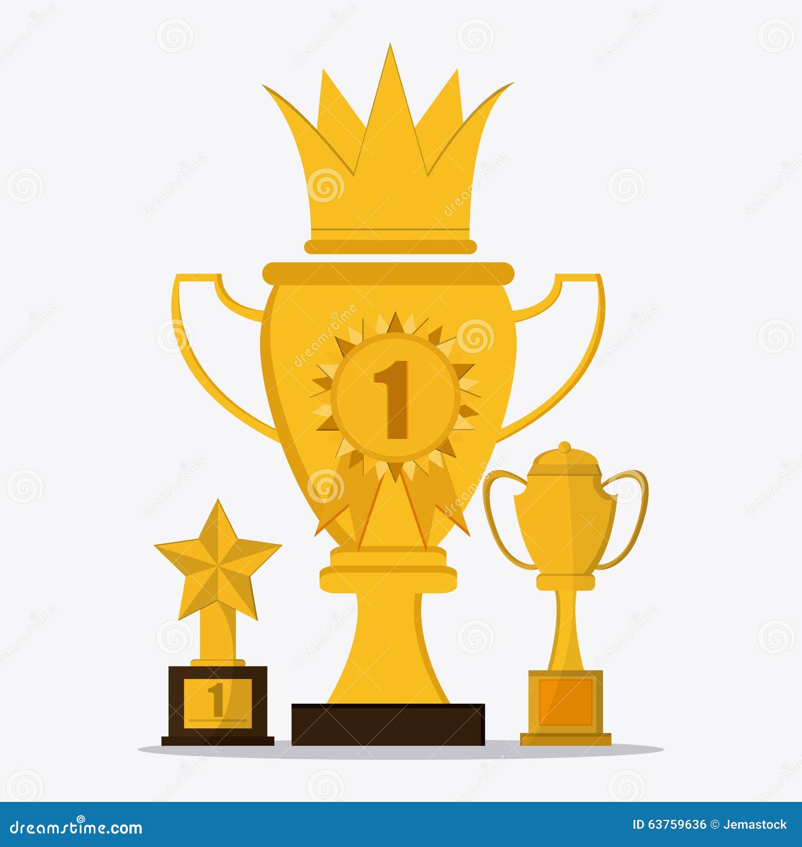 Icono Del Trofeo, Primer Lugar Ilustración del Vector - Ilustración de ...