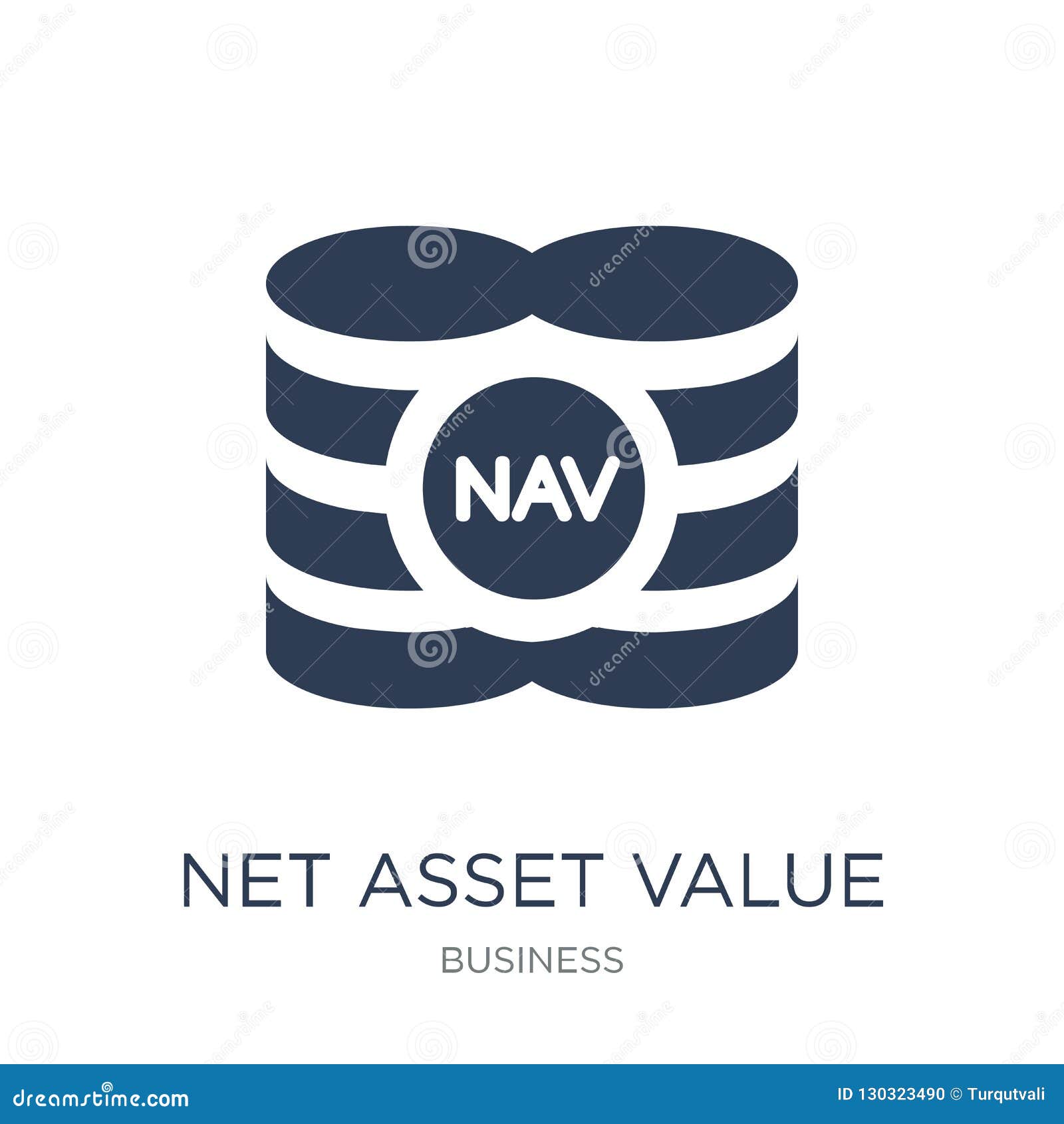 Icono Del Valor Neto De Activos Icono Plano De Moda Del Valor Neto De ...