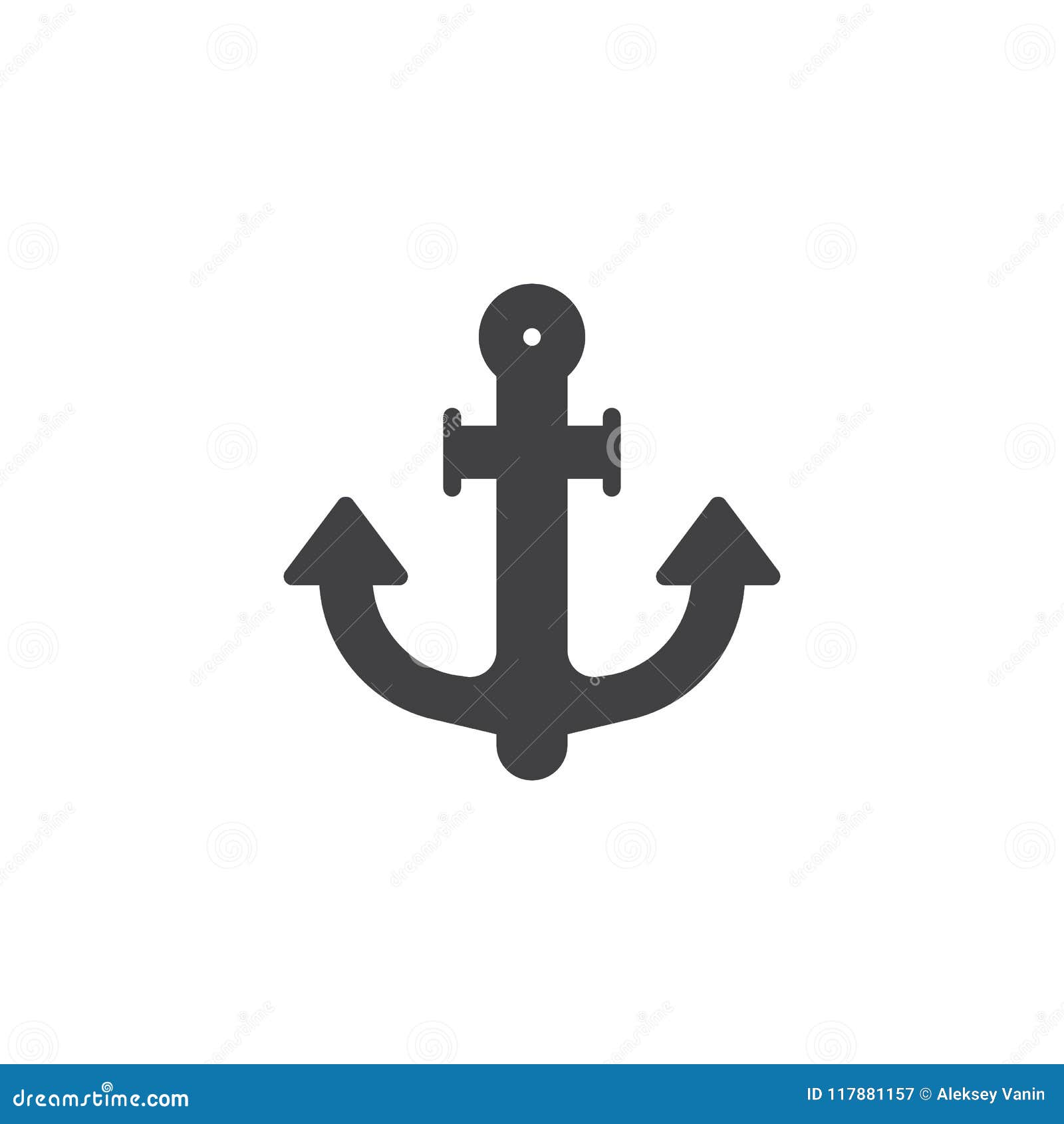 Icono del vector del ancla ilustración del vector. Ilustración de glifo ...