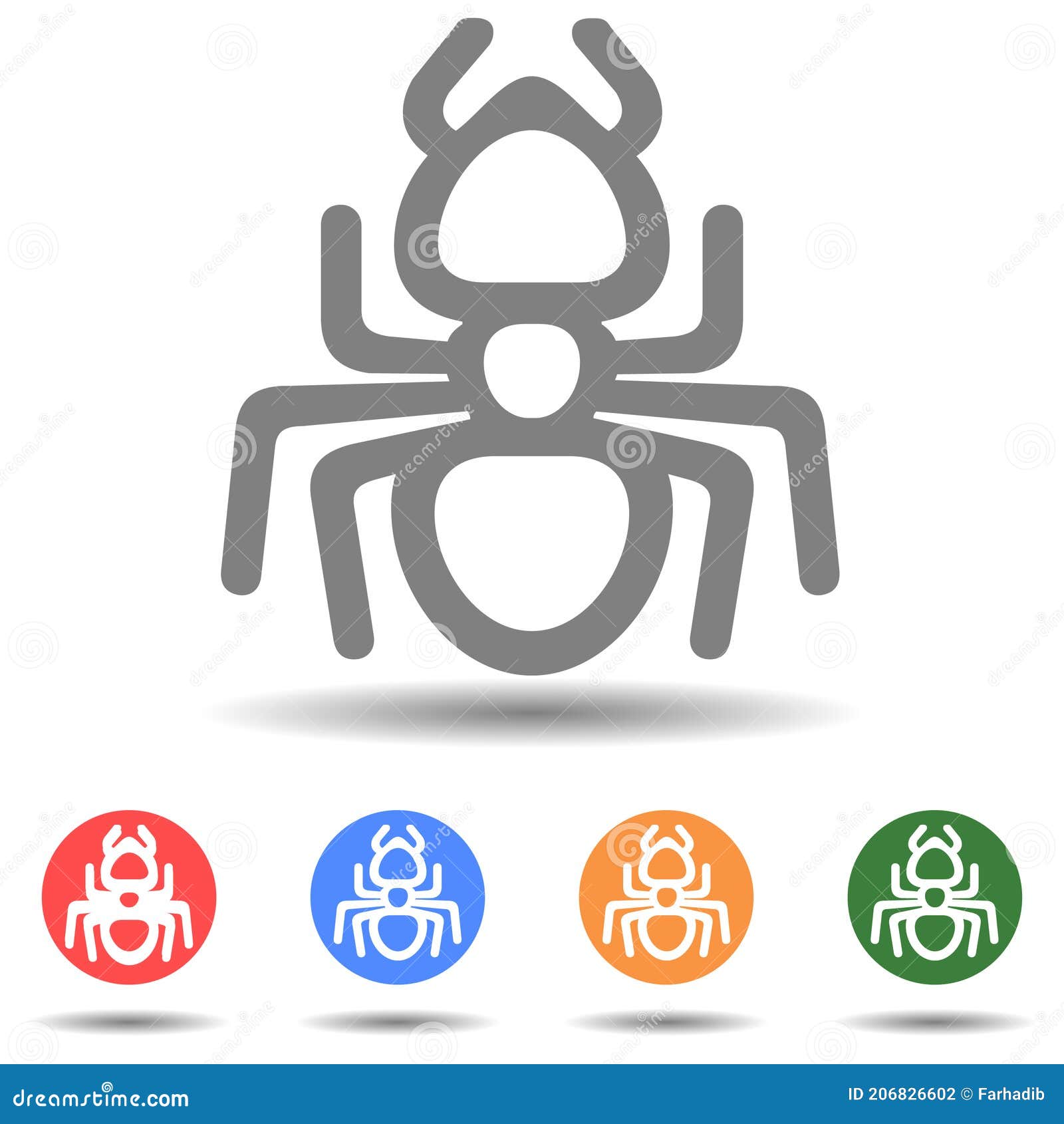 Icono Del Vector Ant En Estilo Plano Ilustración del Vector ...