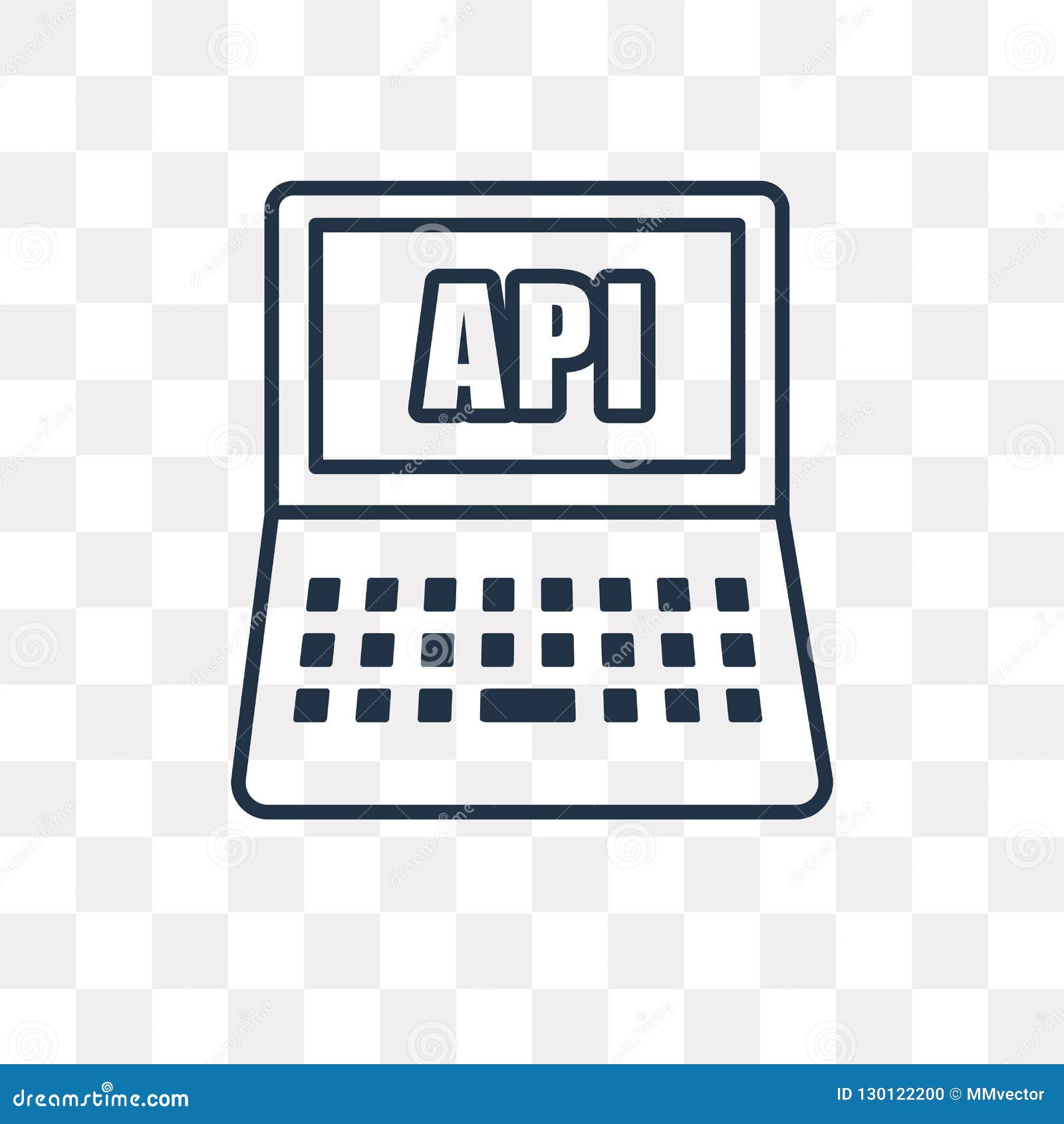 Icono Del Vector Del Api Aislado En El Fondo Transparente, Api Linear T ...