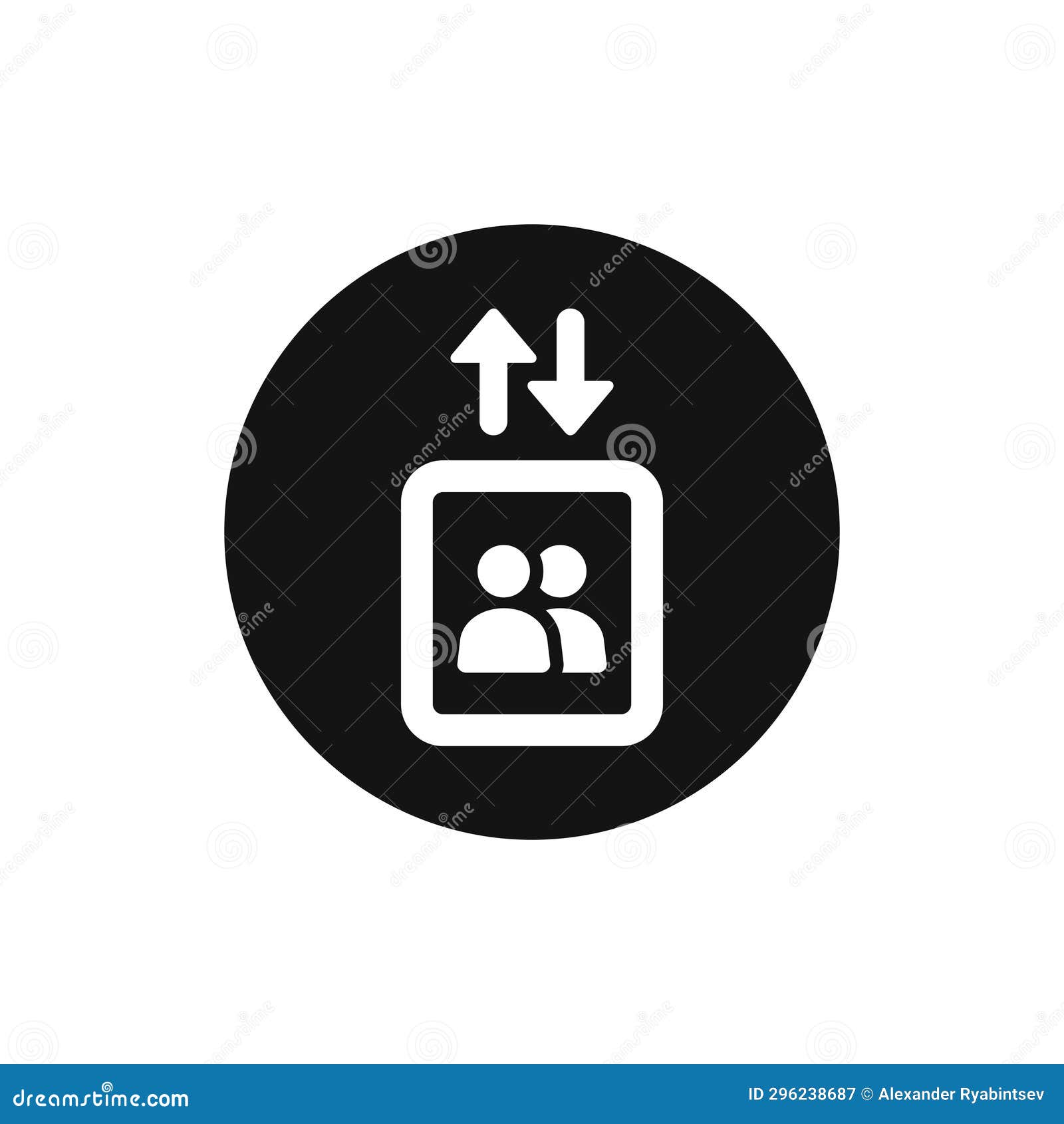 Icono Del Vector Del Ascensor Ilustración del Vector - Ilustración de ...