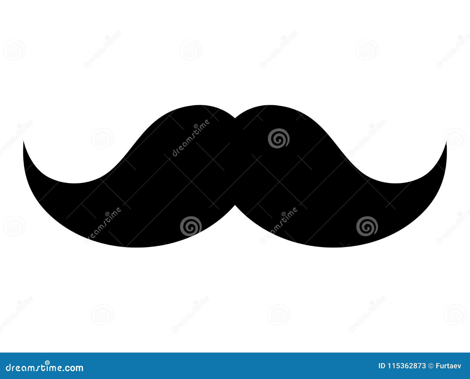 Icono Del Vector Del Bigote Ilustración del Vector - Ilustración de ...