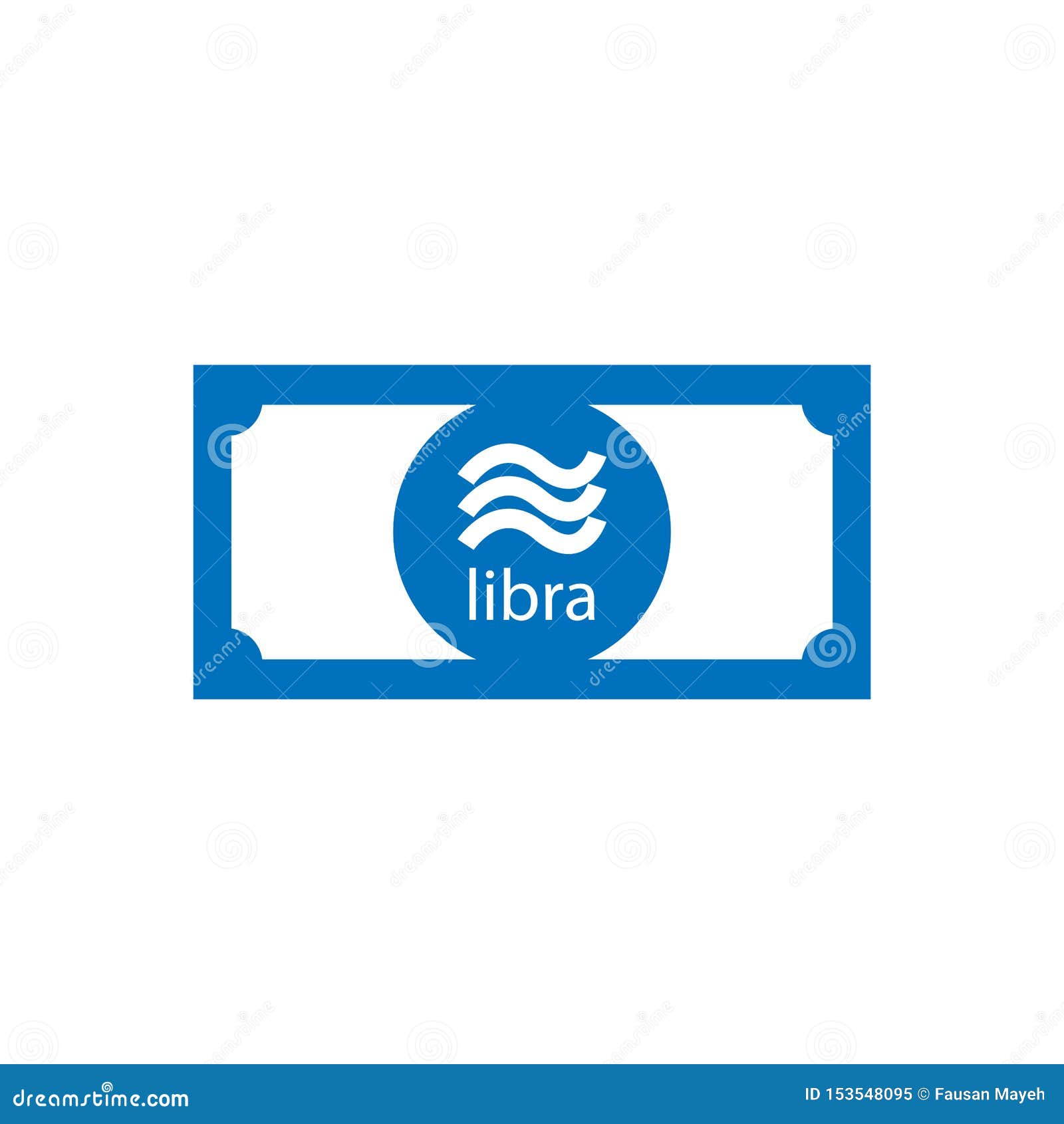 Icono Del Vector Del Billete De Banco Del Cryptocurrency Del Libra, Ejemplo Plano Imagen ...