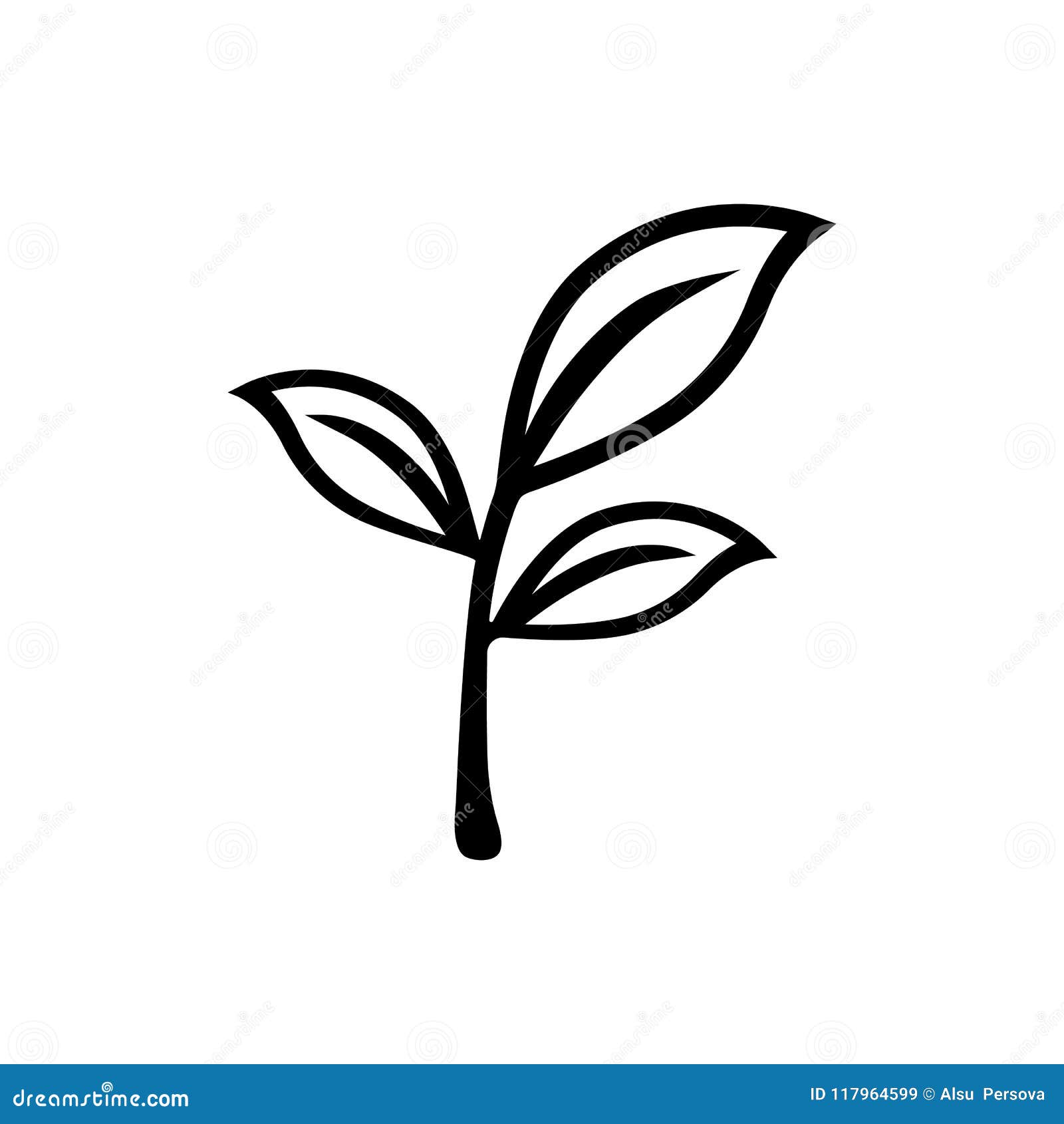 Icono del vector del brote ilustración del vector. Ilustración de ...