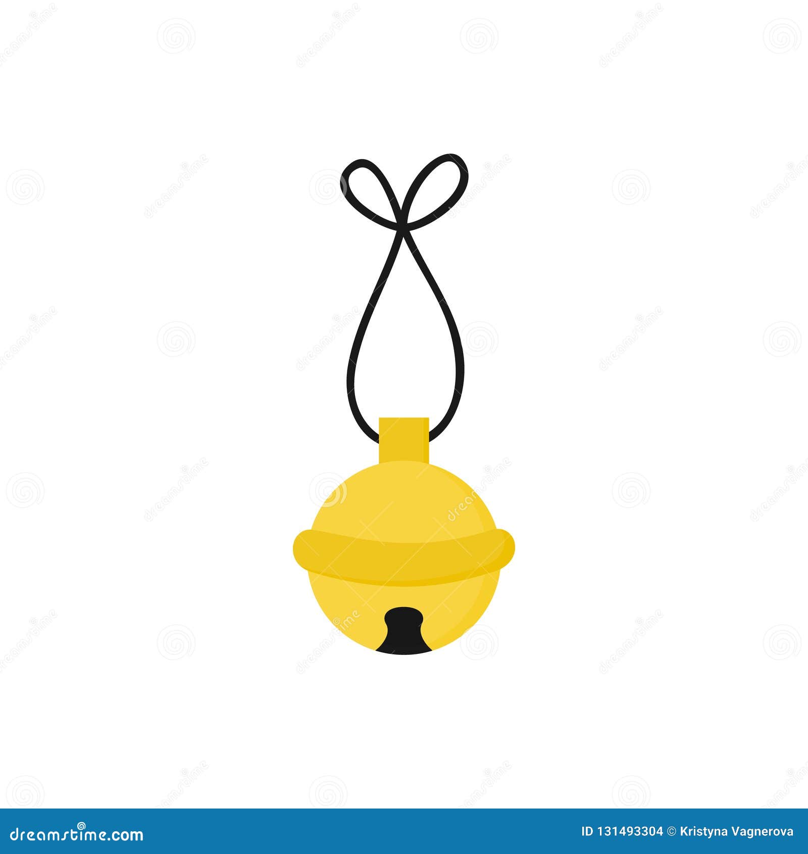 Icono Del Vector Del Cascabel De La Navidad Ilustración del Vector ...