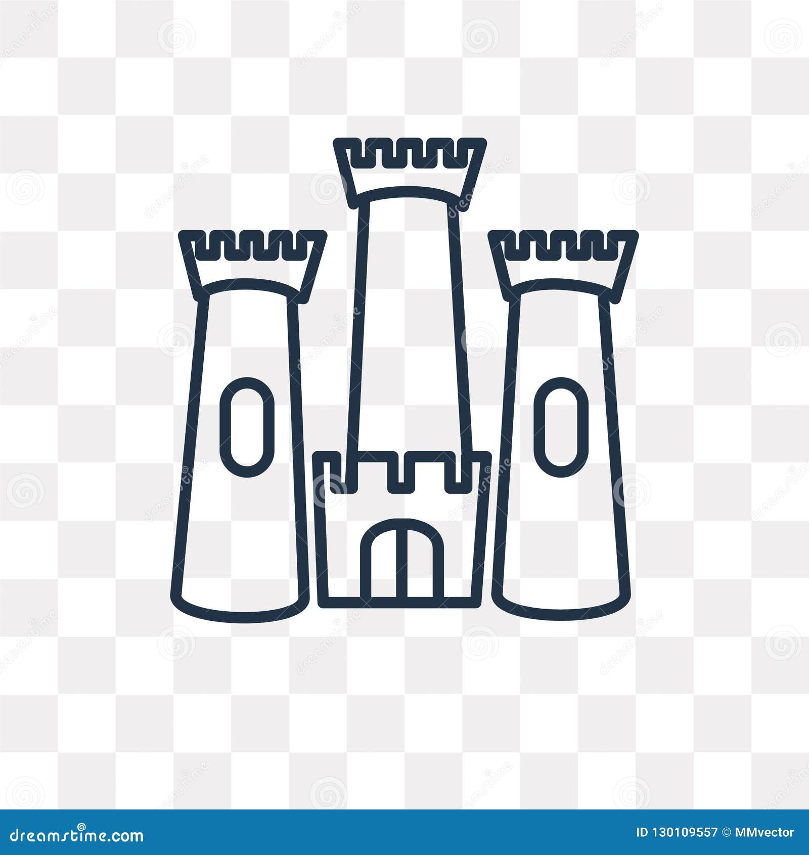 Icono Del Vector Del Castillo Aislado En El Fondo Transparente, Ca ...