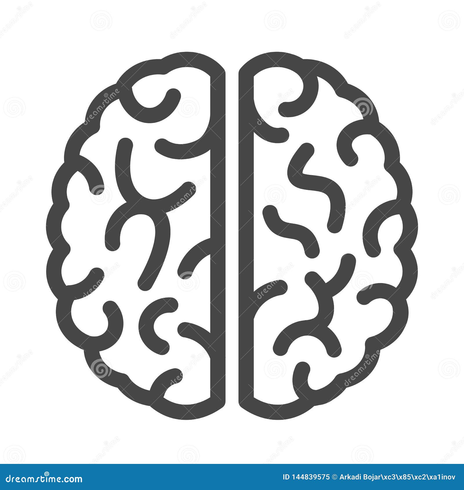 Icono Del Vector Del Cerebro Ilustración del Vector - Ilustración de ...