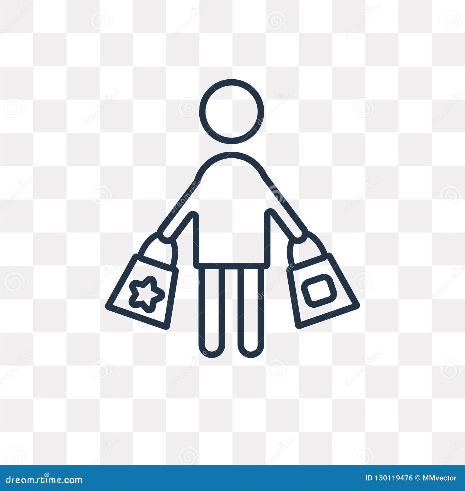 Icono Del Vector Del Consumidor Aislado En El Fondo Transparente ...