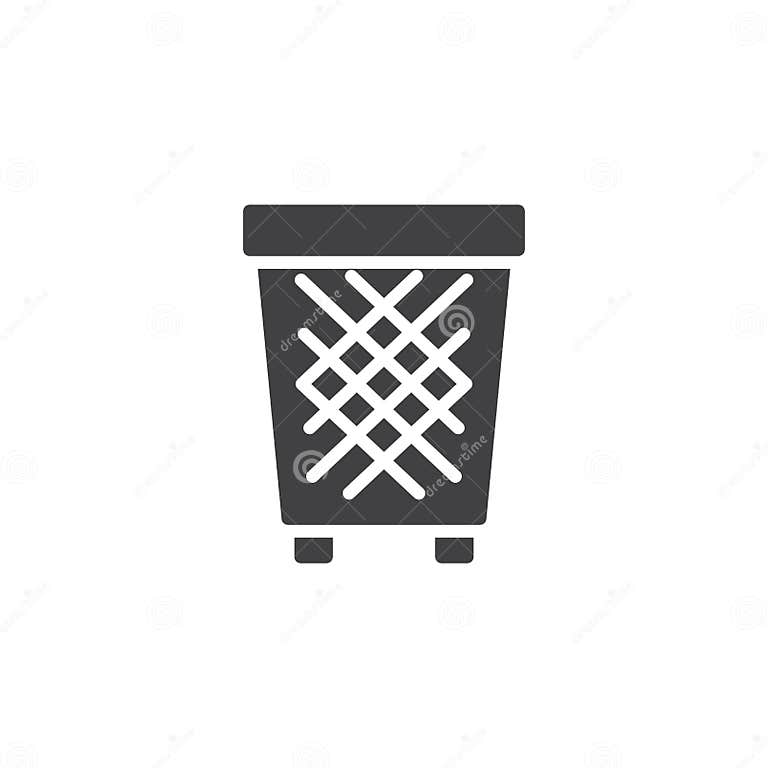 Icono Del Vector Del Cubo De La Basura Ilustración Del Vector