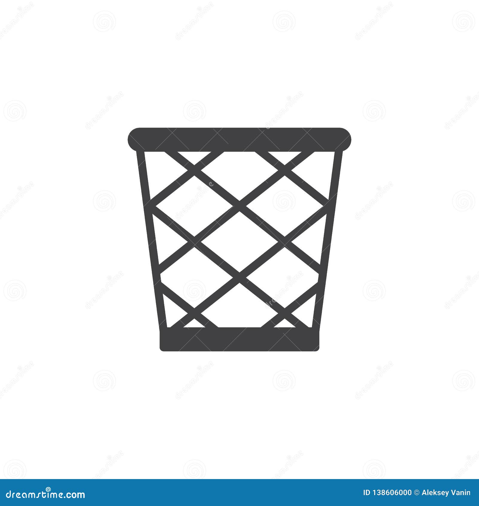 Icono Del Vector Del Cubo De La Basura Ilustración Del Vector