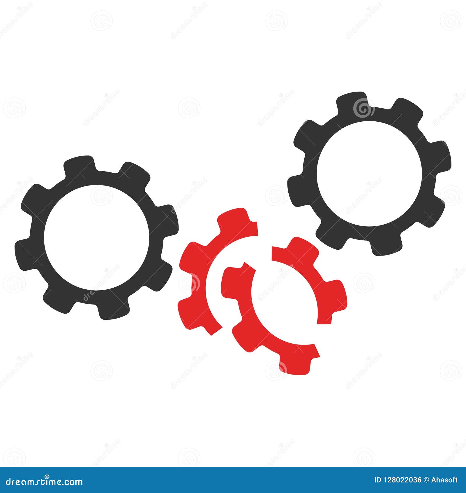 Icono Del Vector Del Daño De Los Engranajes Ilustración del Vector ...