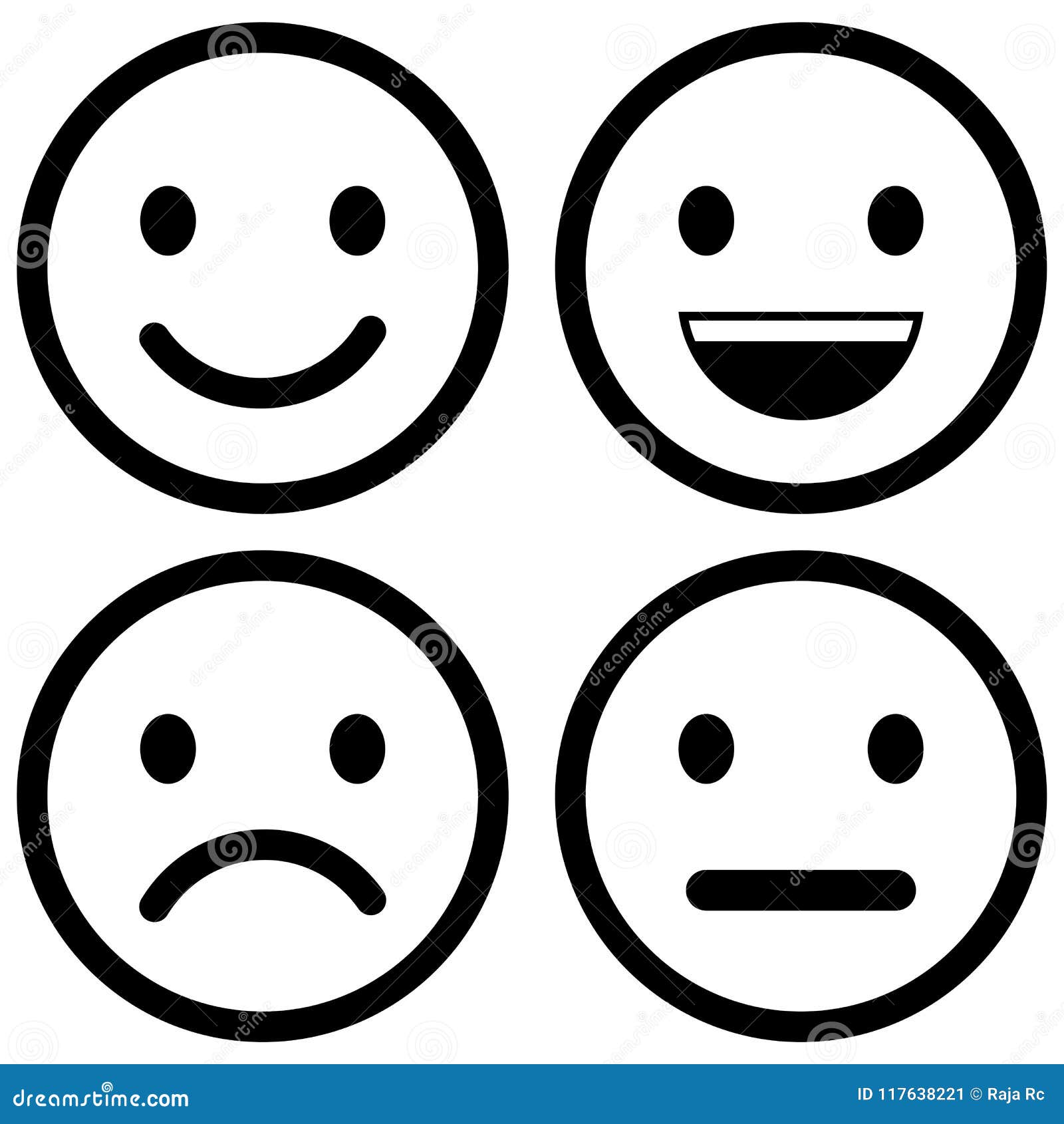 Icono Del Vector De Emociones Sonrientes Ilustración del Vector ...