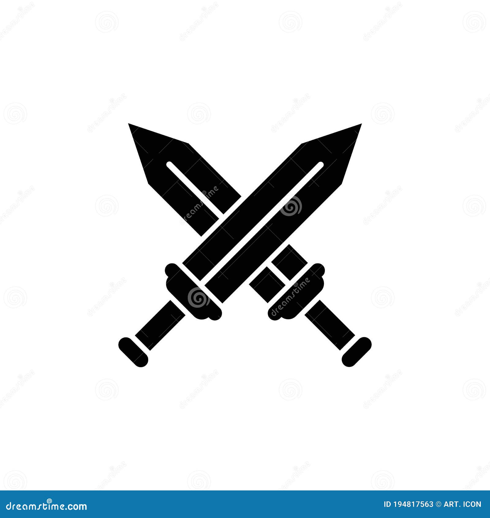 Icono del vector de espada ilustración del vector. Ilustración de ...