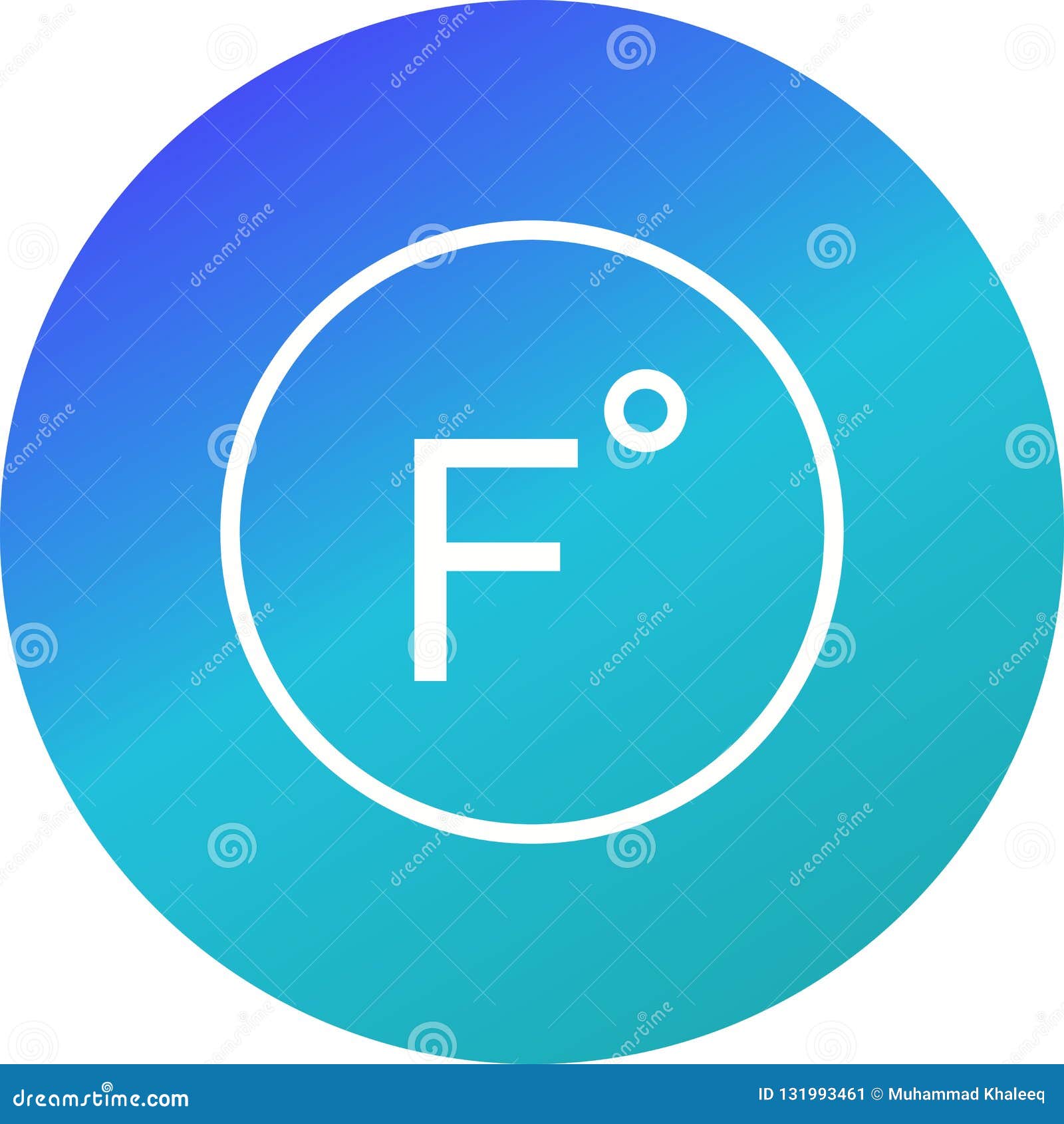Icono Del Vector De Fahrenheit Stock de ilustración - Ilustración de temperatura, plano: 131993461