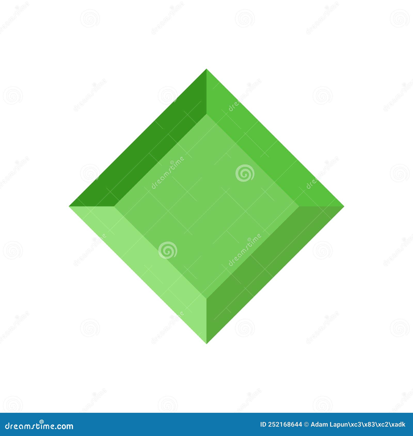 Icono Del Vector De Gema Verde Aislado En Fondo Blanco Ilustración del ...
