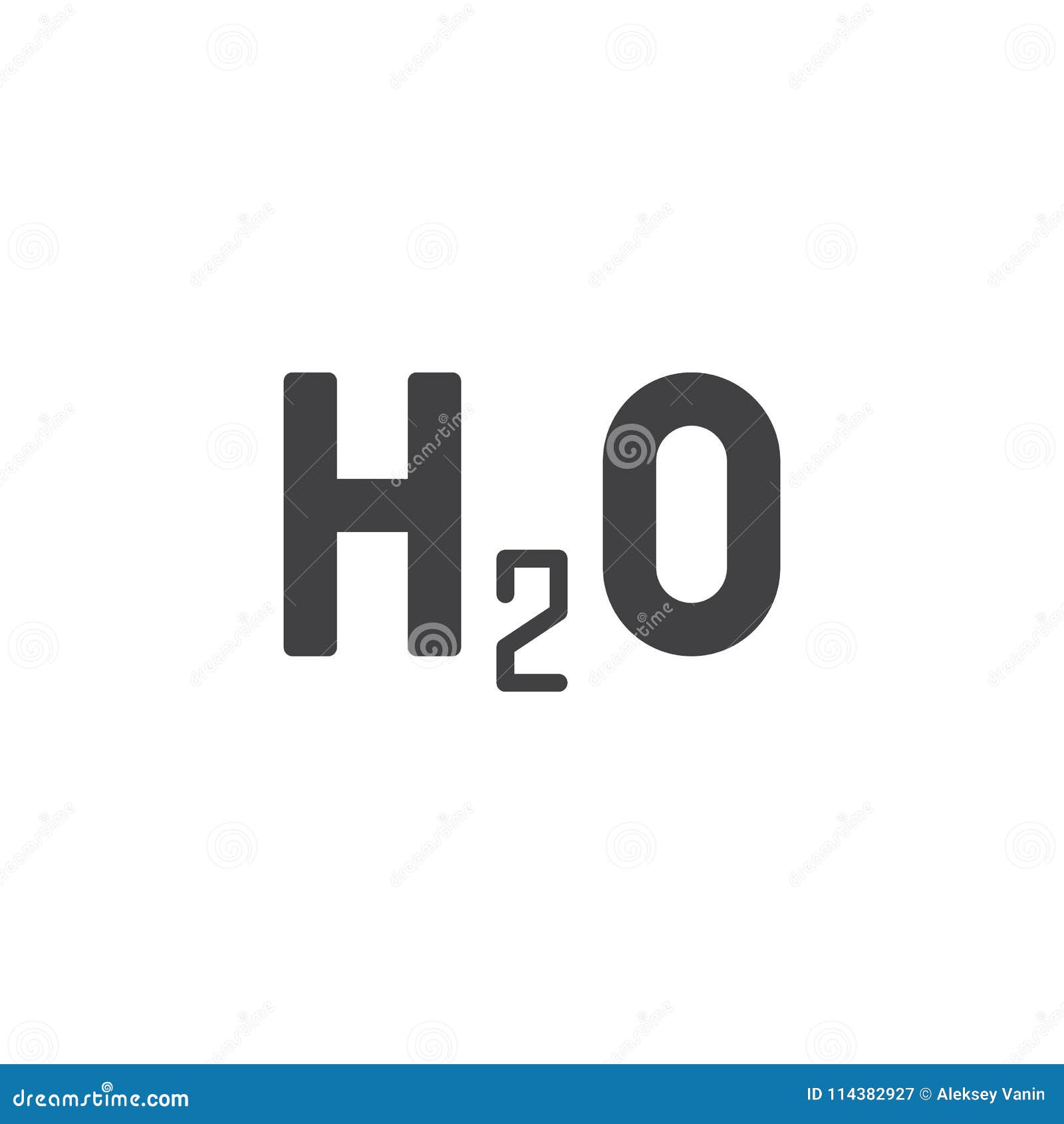 Icono del vector de H2O ilustración del vector. Ilustración de muestra ...