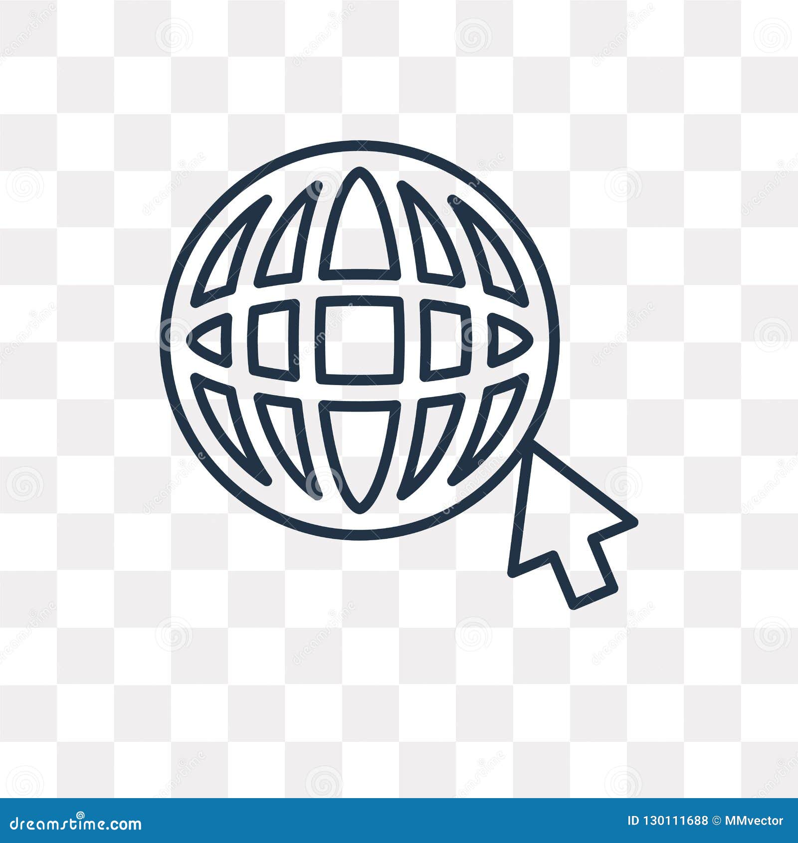 Icono Del Vector De Internet Aislado En El Fondo Transparente, Linear ...