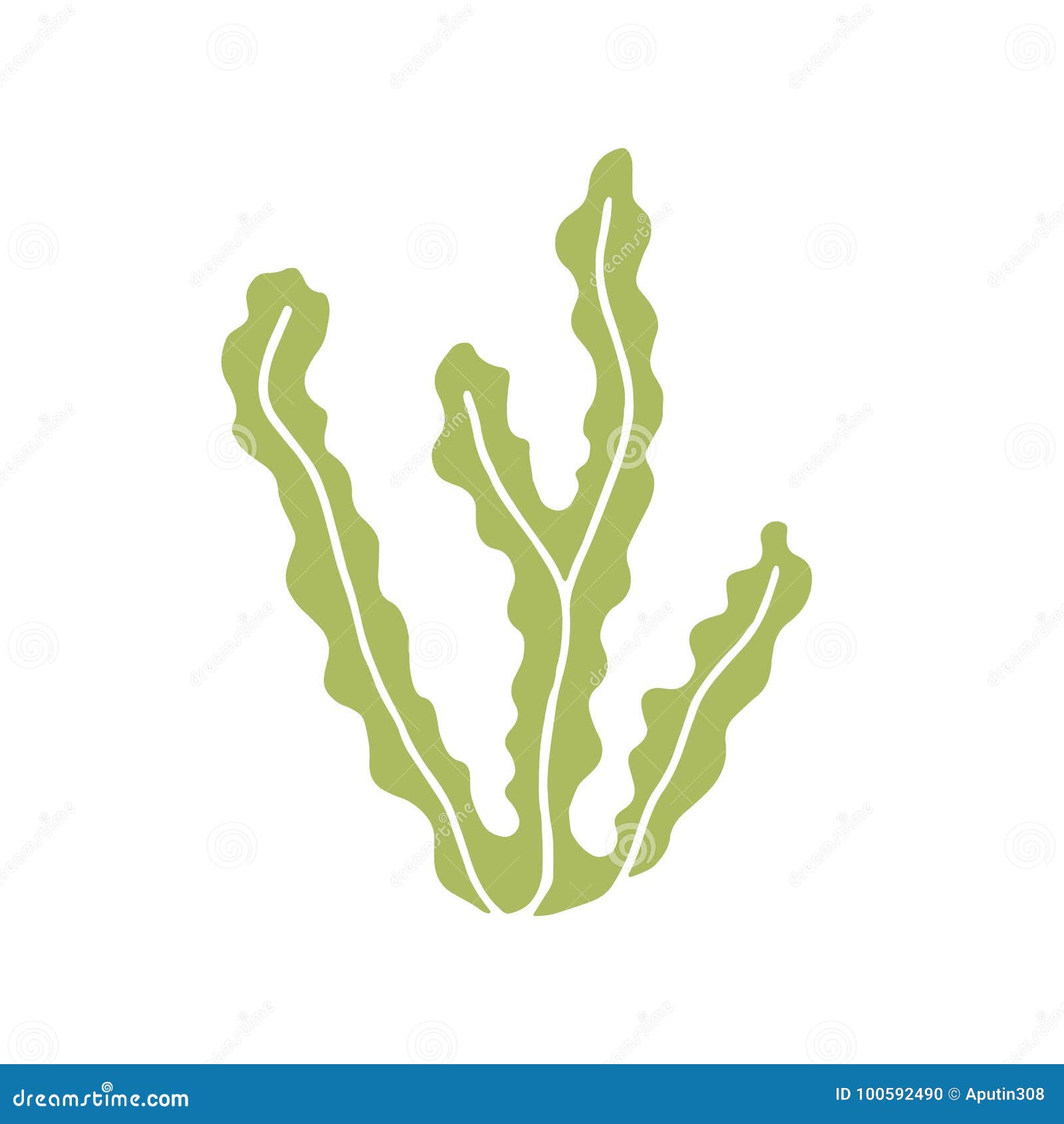 Icono Del Vector De La Alga Verde Aislado Ilustración del Vector ...