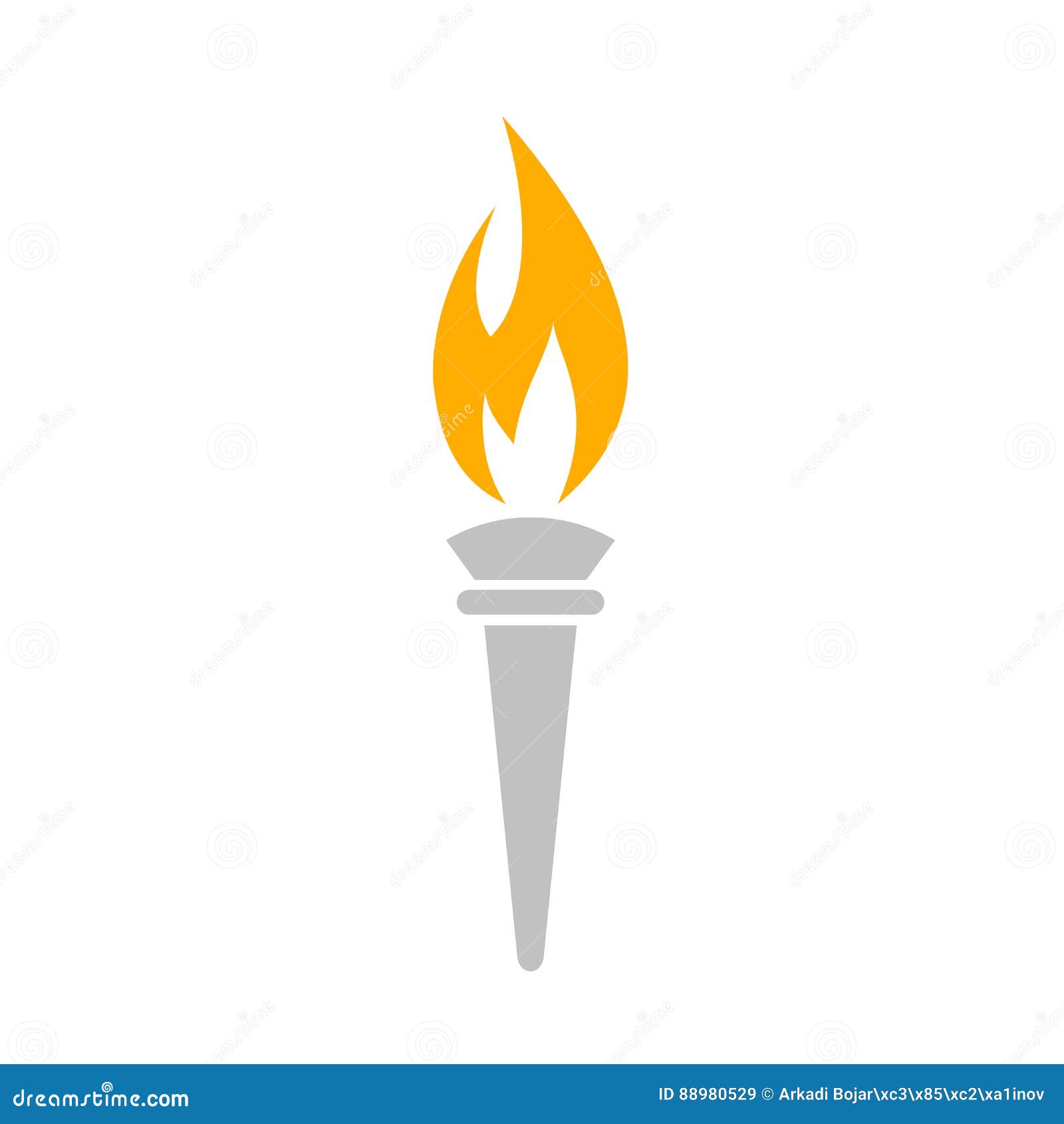 Icono Del Vector De La Antorcha Ilustración del Vector - Ilustración de ...