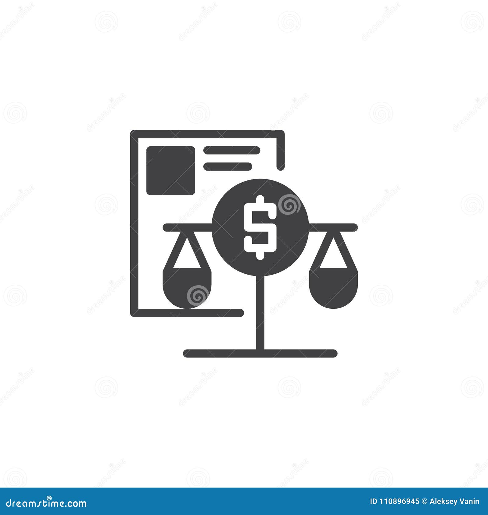 Icono Del Vector De La Balanza De La Tarifa De Cambio Del Dólar ...