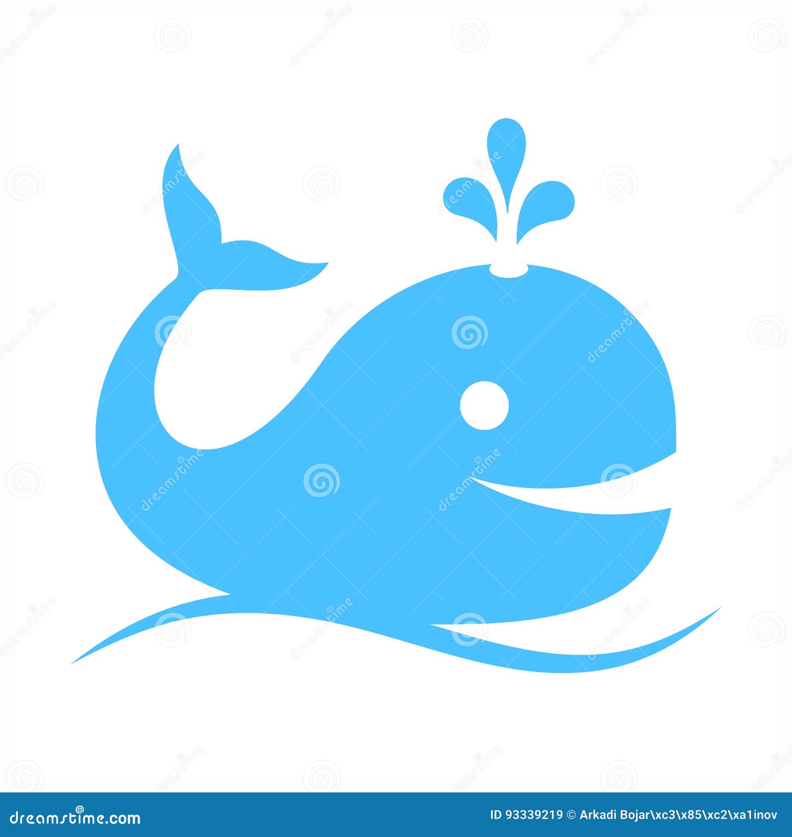 Icono Del Vector De La Ballena Azul Ilustración del Vector ...