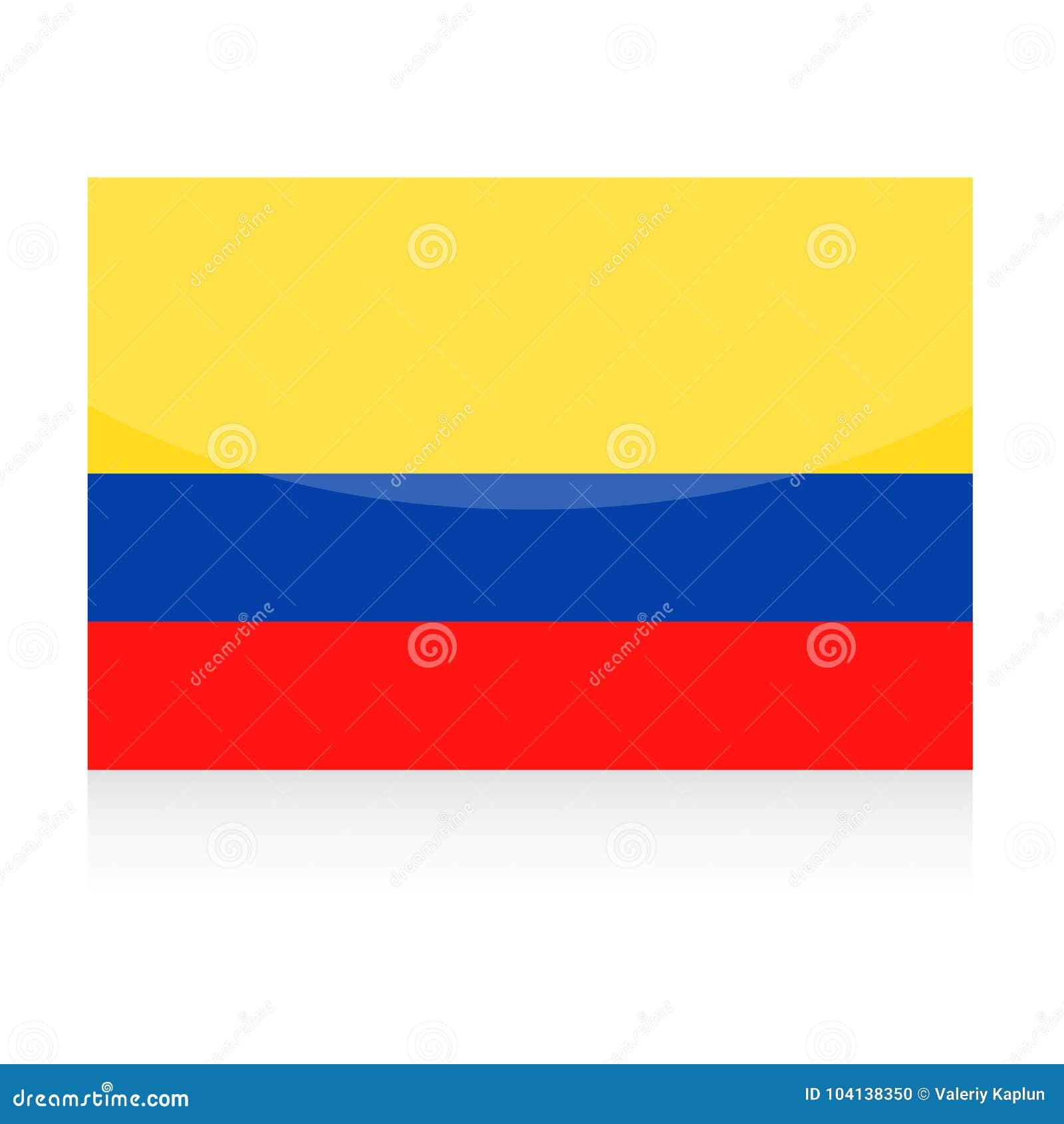 Icono Del Vector De La Bandera De Colombia Stock de ilustración ...