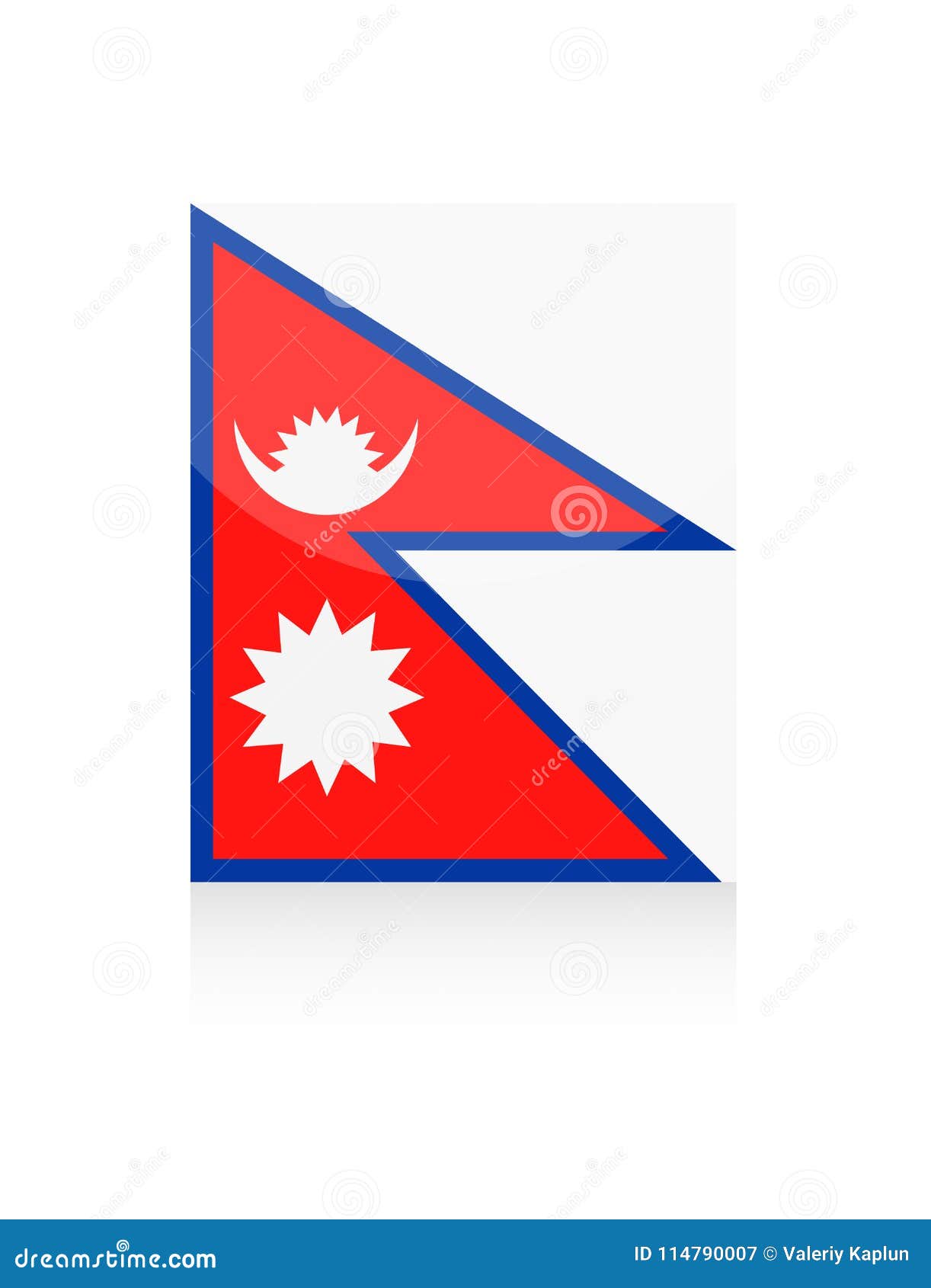 Icono Del Vector De La Bandera De Nepal Stock de ilustración ...