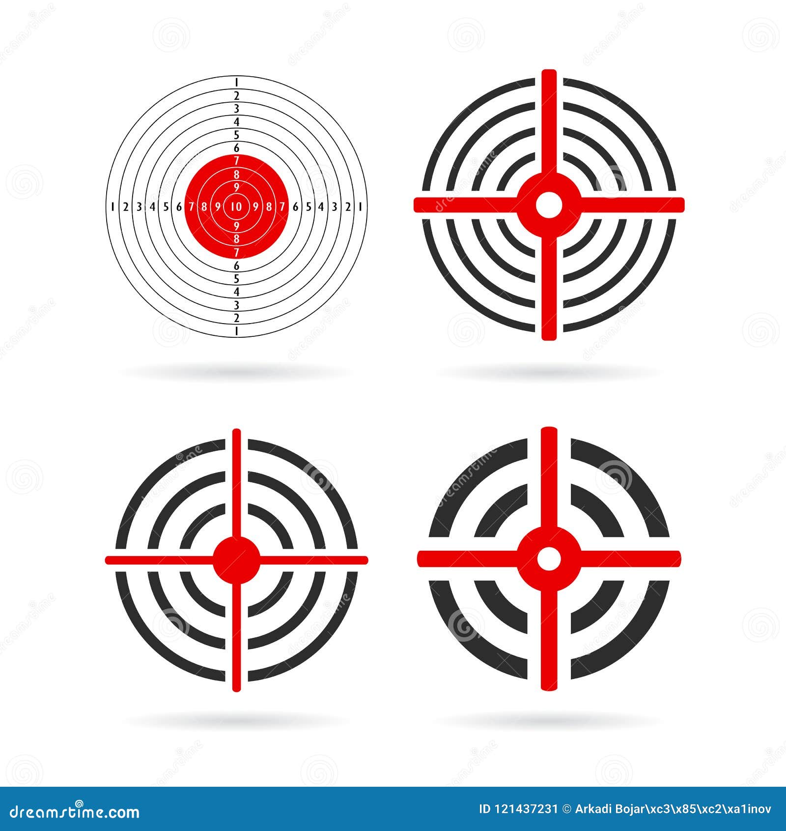 Icono Del Vector De La Blanco De La Meta Ilustración del Vector ...