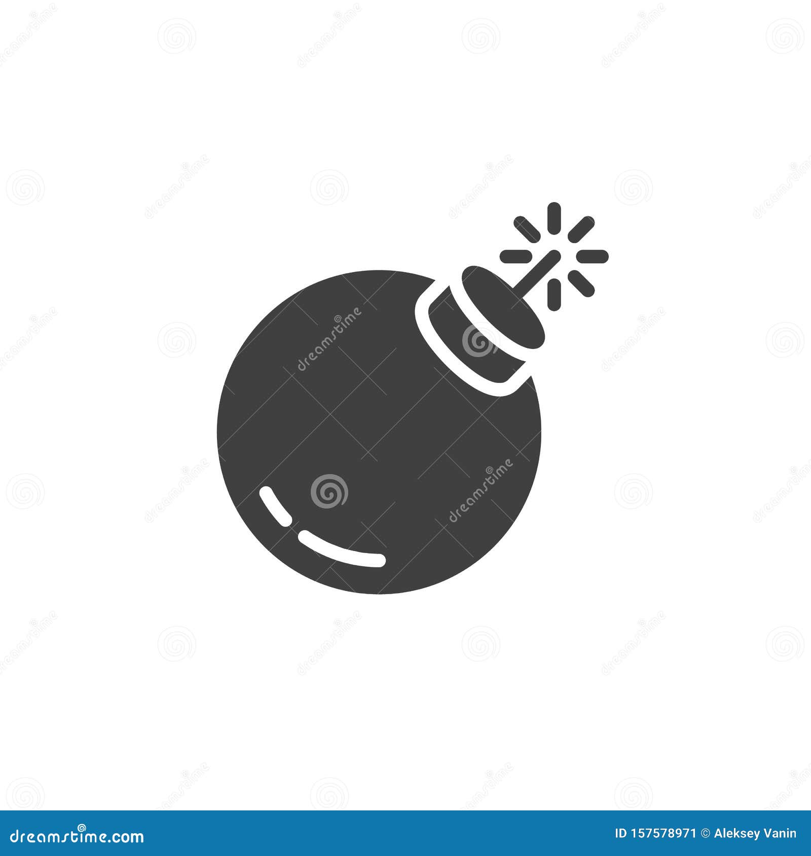 Icono Del Vector De La Bomba Ilustración del Vector - Ilustración de ...