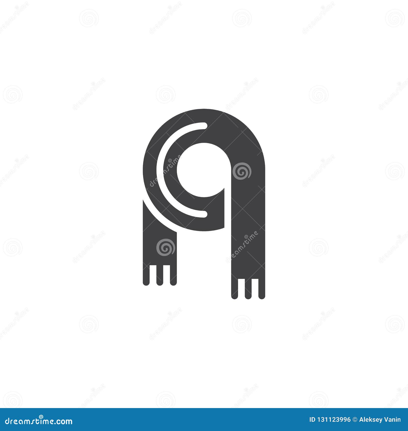 Icono Del Vector De La Bufanda Ilustración del Vector - Ilustración de ...