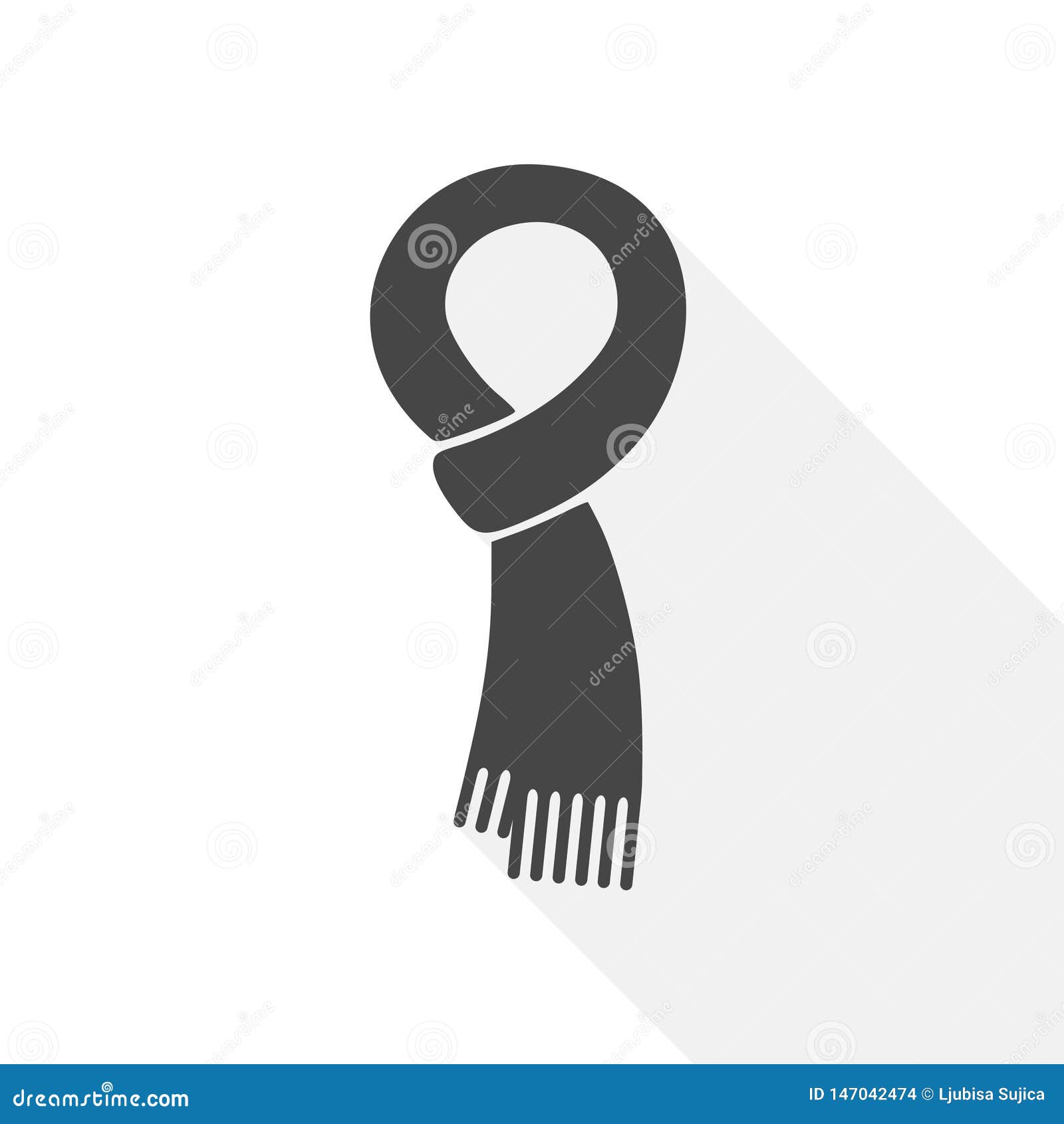 Icono Del Vector De La Bufanda - Ejemplo Ilustración del Vector ...