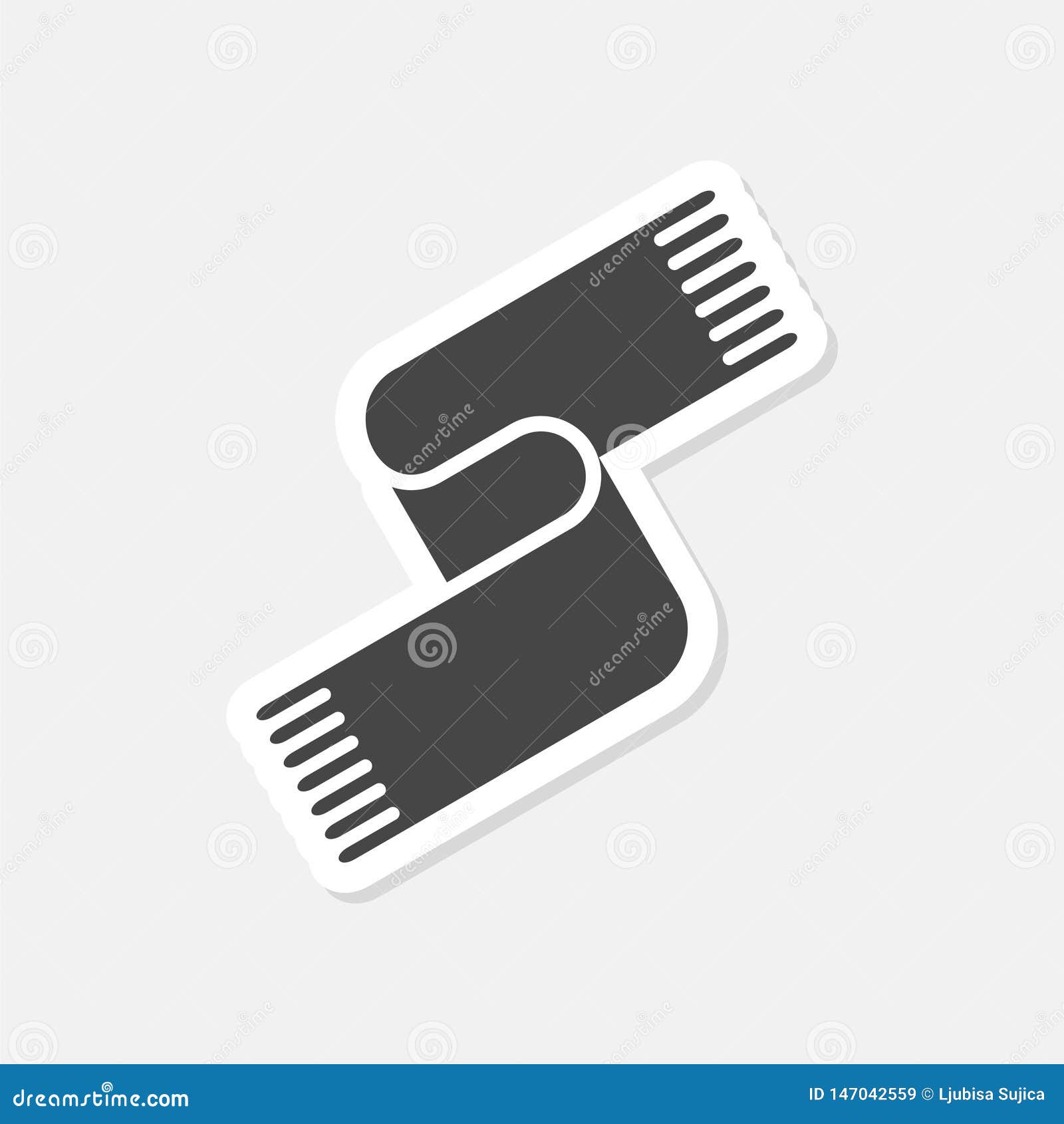 Icono Del Vector De La Bufanda - Ejemplo Ilustración del Vector ...