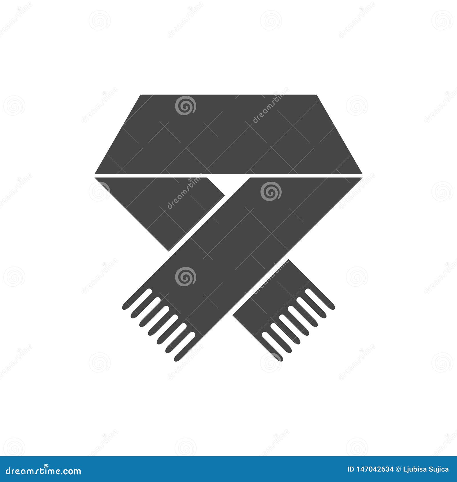Icono Del Vector De La Bufanda - Ejemplo Ilustración del Vector ...