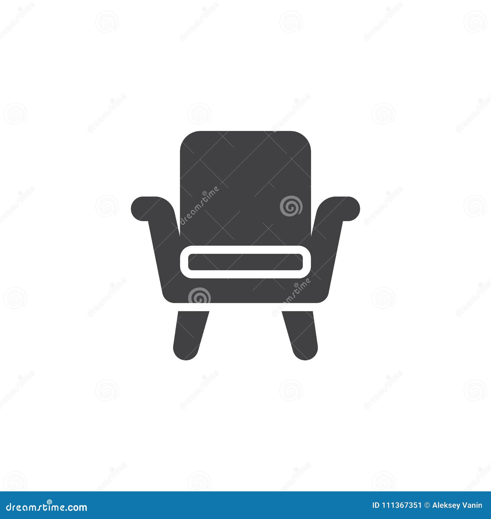 Icono Del Vector De La Butaca Ilustración del Vector - Ilustración de ...