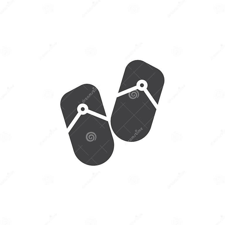 Icono Del Vector De La Chancleta Ilustración del Vector - Ilustración ...