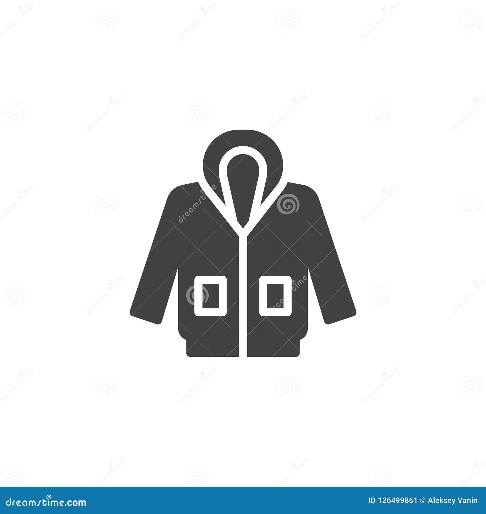 Icono Del Vector De La Chaqueta Con Capucha Ilustración del Vector ...