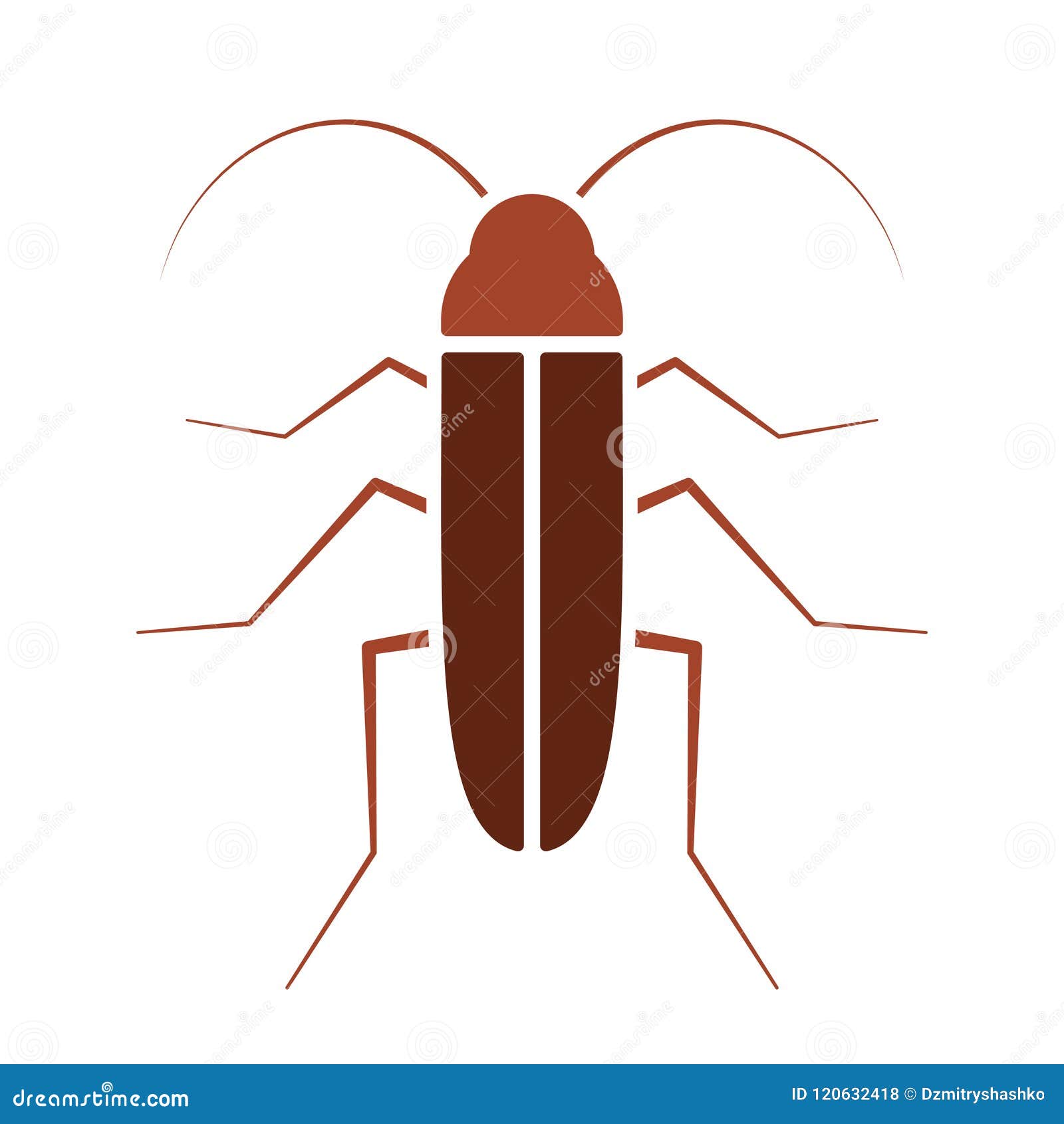 Icono Del Vector De La Cucaracha Ilustración del Vector - Ilustración ...